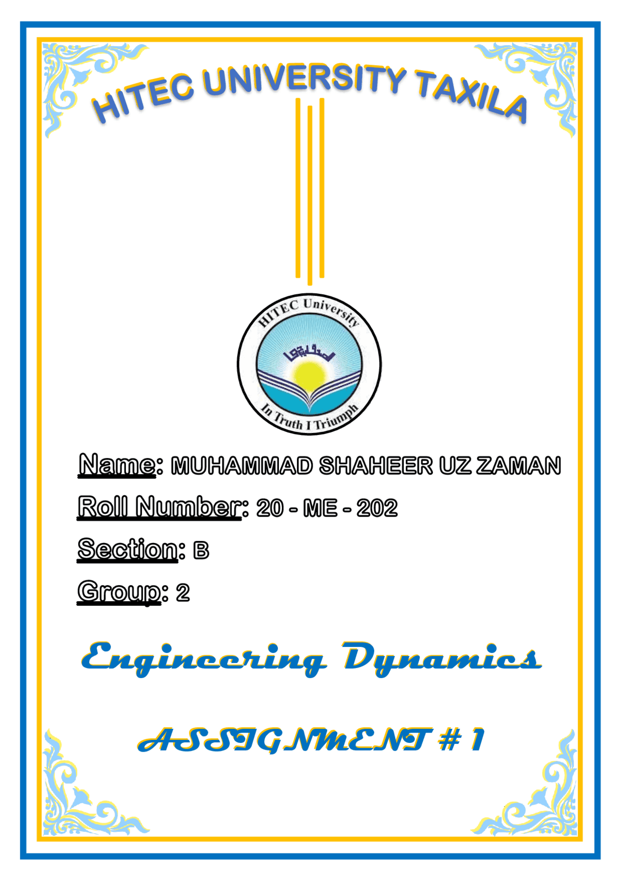 Assigment Mathematics Docsity