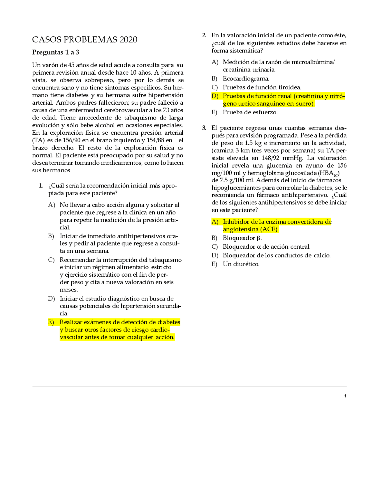 Casos Clinicos Resueltos Docsity