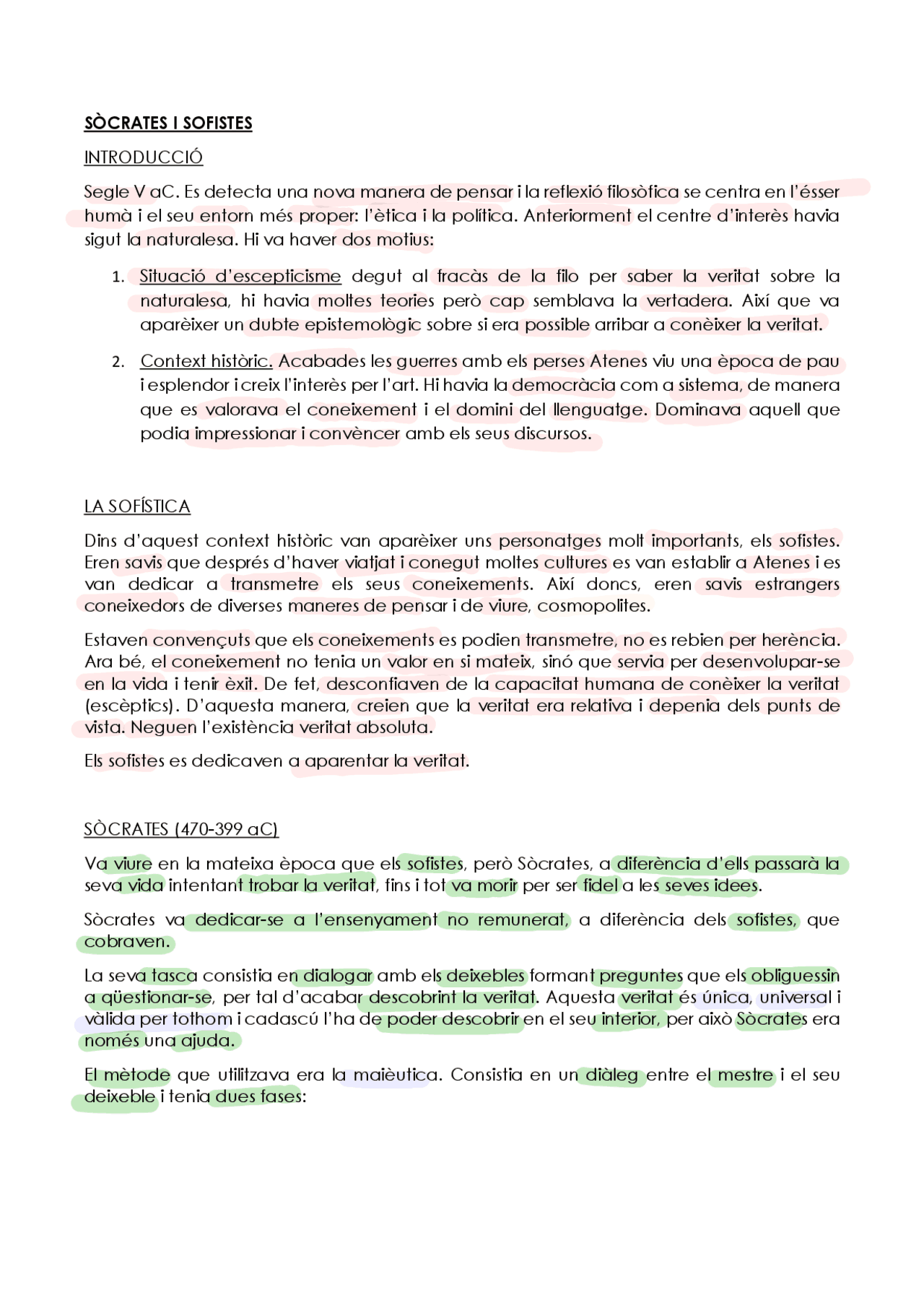 Apunts Sòcrates I Plató Docsity