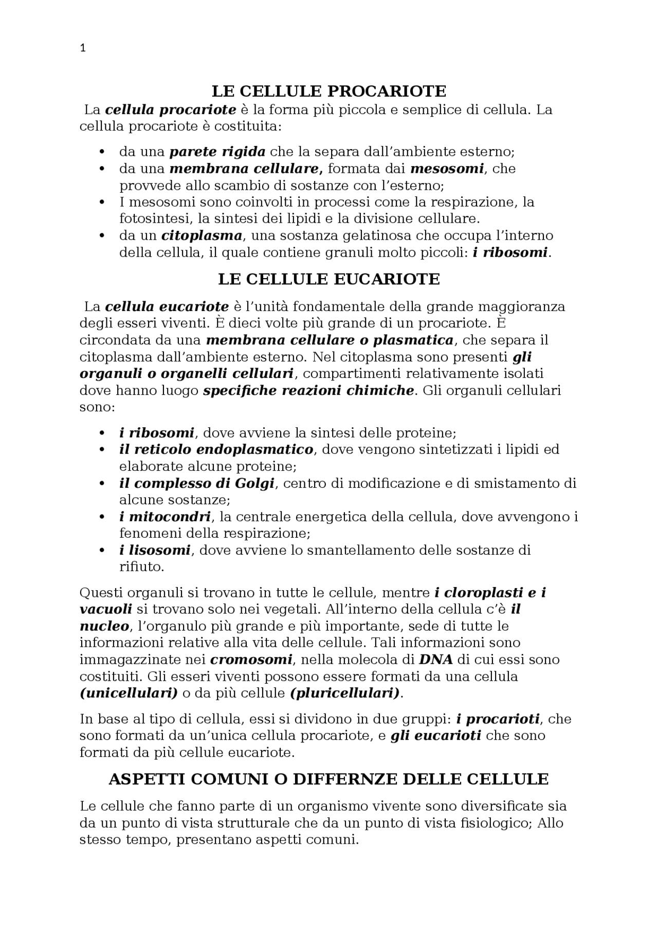 Piccolo Riassunto Fatto Con Alpha Test Docsity
