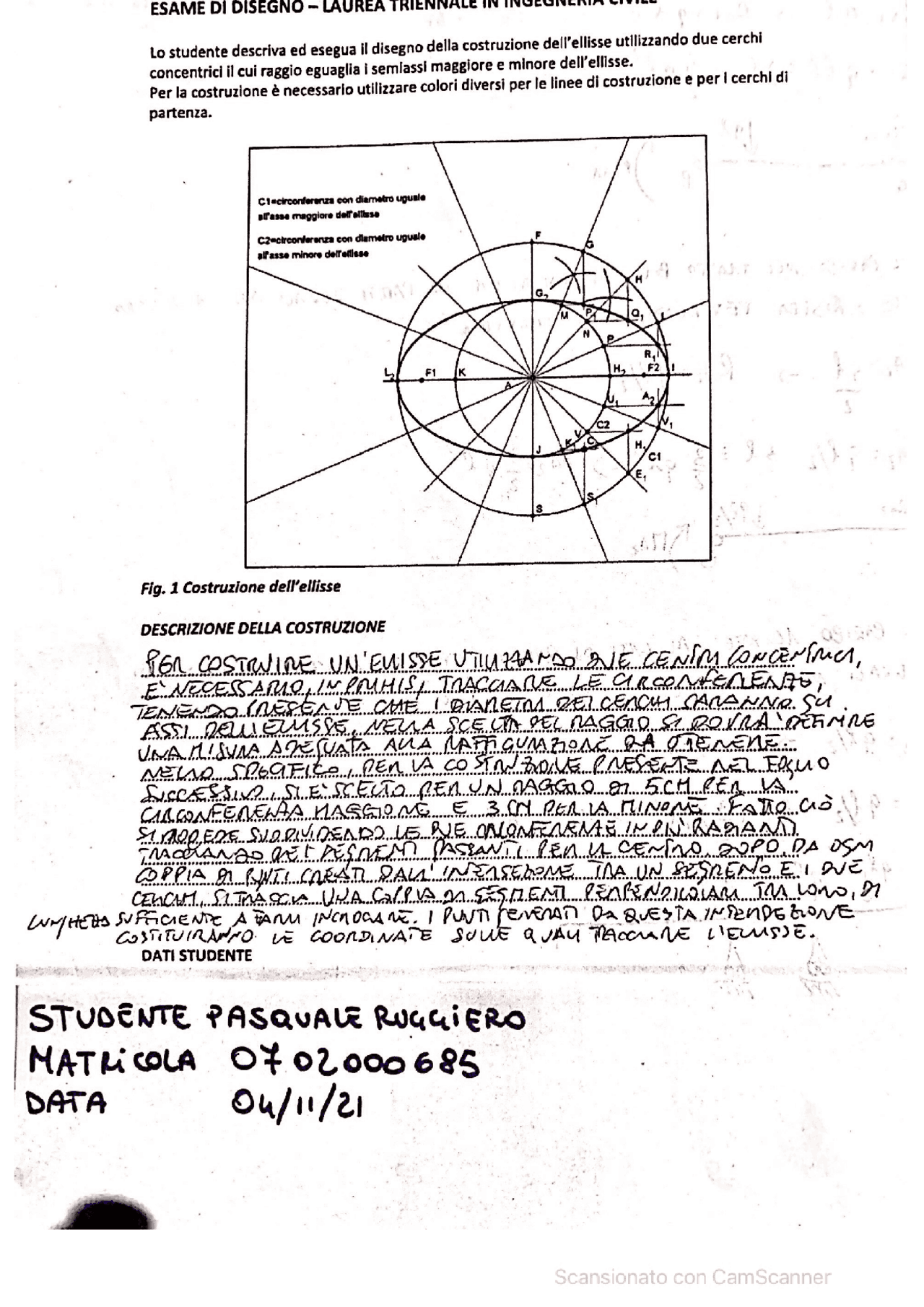Elaborato 2 Disegno Svolto E Corretto Docsity
