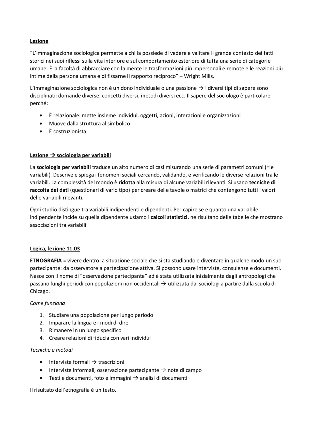 Dispense E Appunti Di Logica Delle Scienze Sociali Docsity