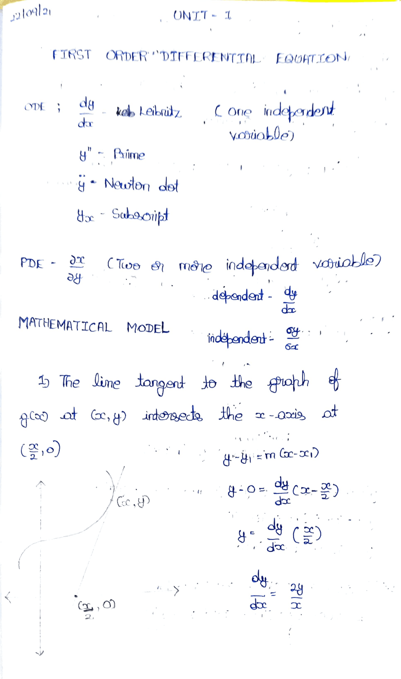 Ordinary Differential Equations Docsity