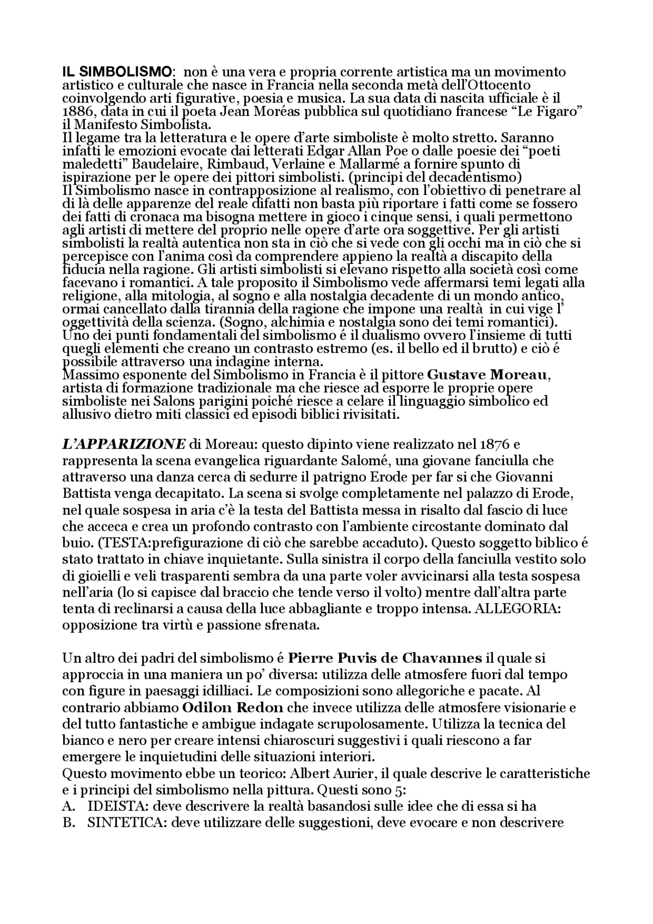 Il Simbolismo E Gauguin Docsity