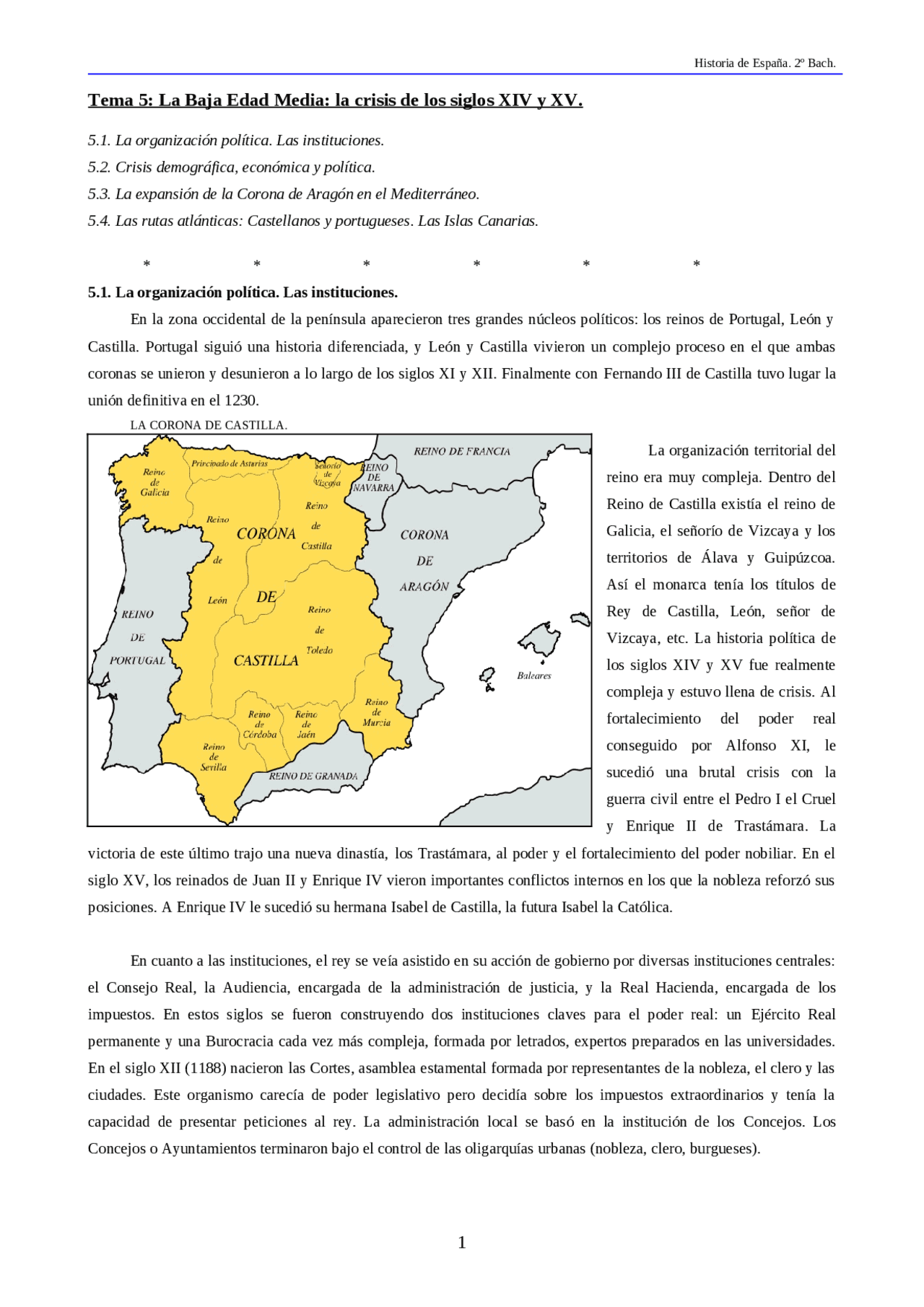 CUESTIONES HISTORIA DE ESPAÑA - Docsity