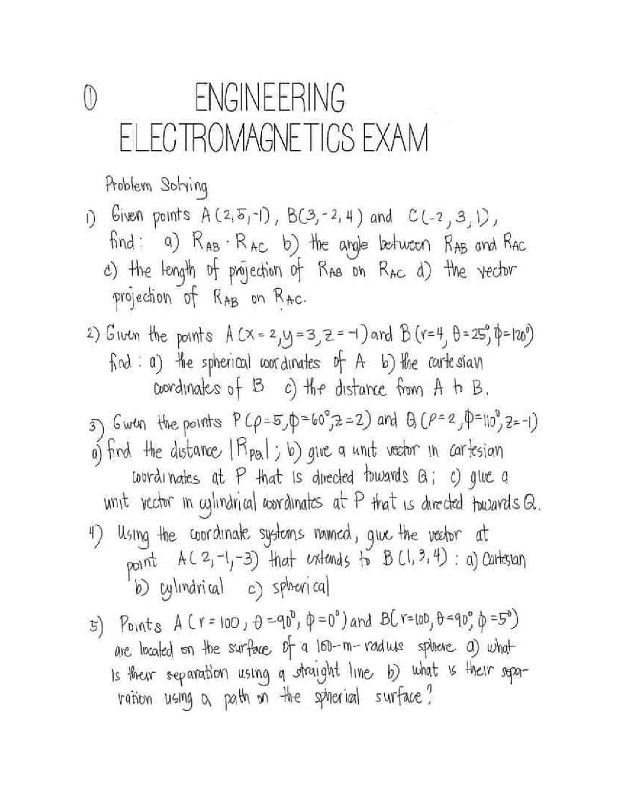 Electrical and Electronic exam - Docsity