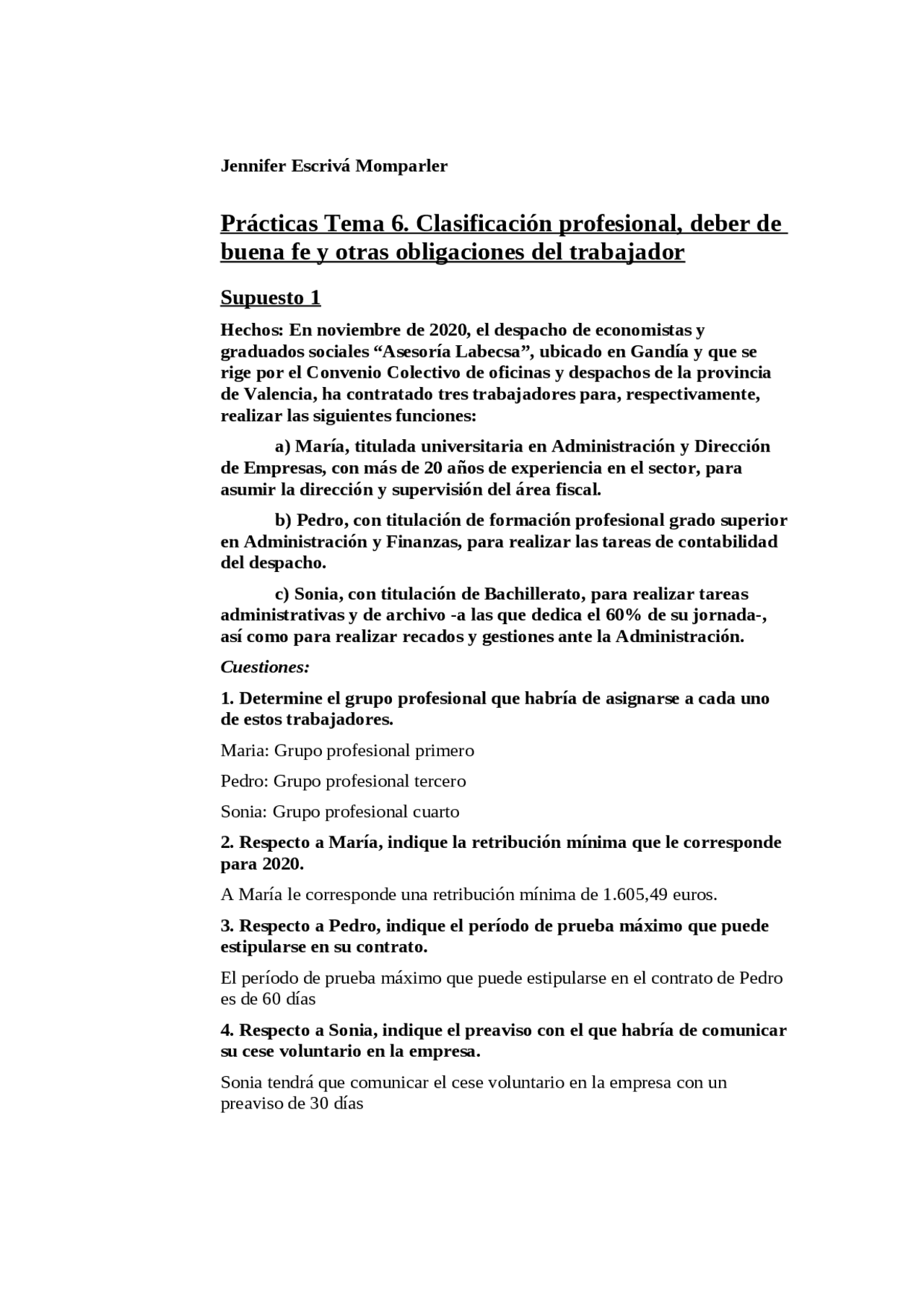 Ejercicios bien hechos - Docsity