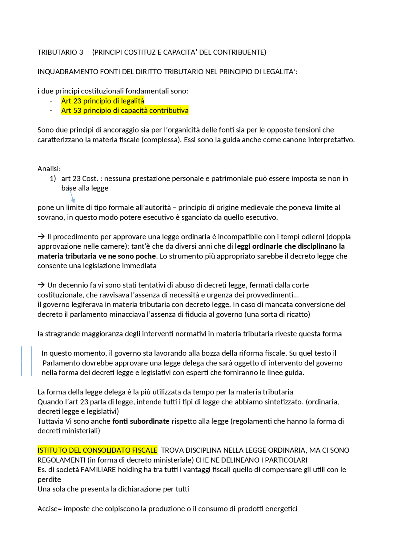 Principi Costituzionali Docsity
