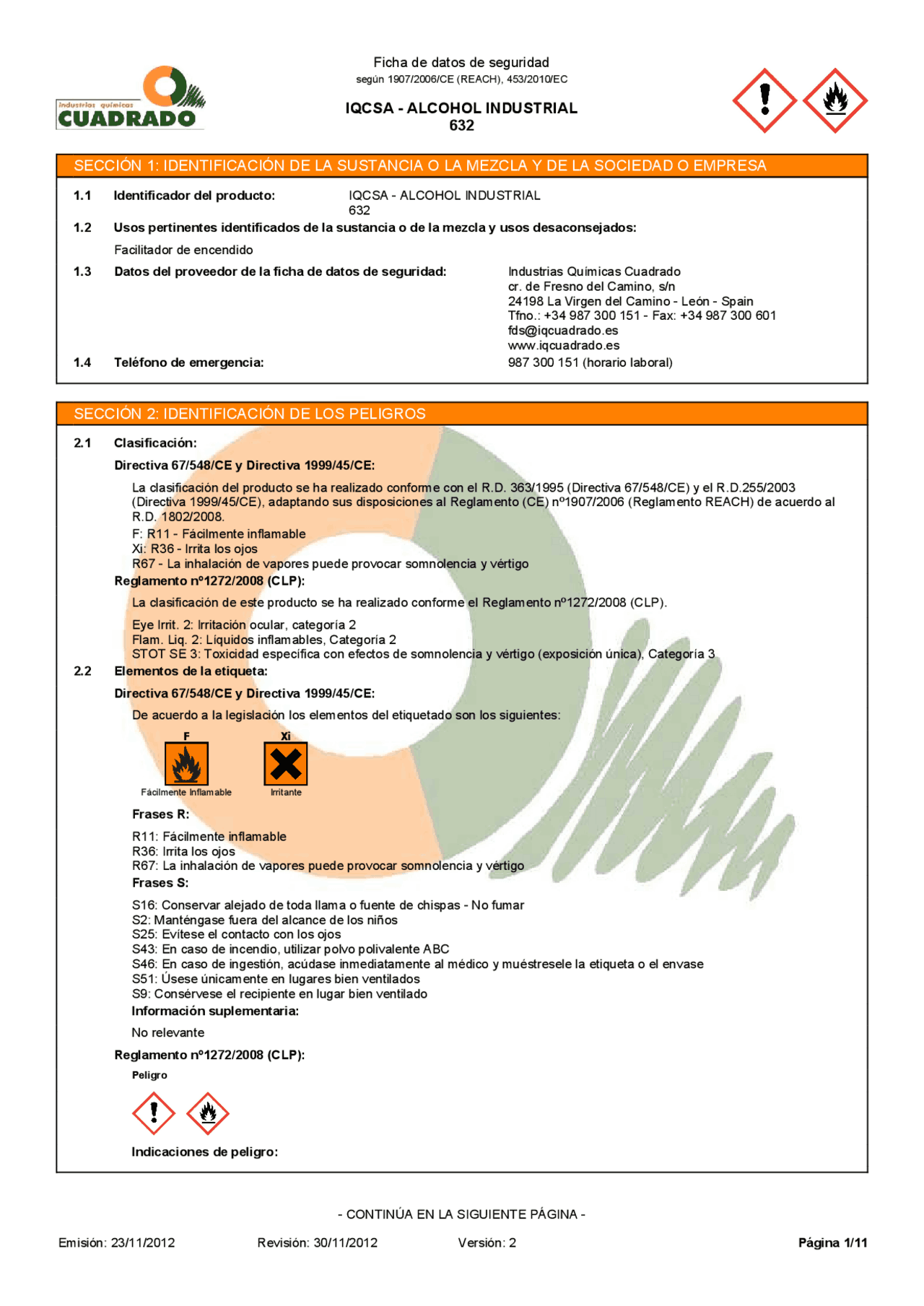 Ficha tecnica alcohol - Docsity