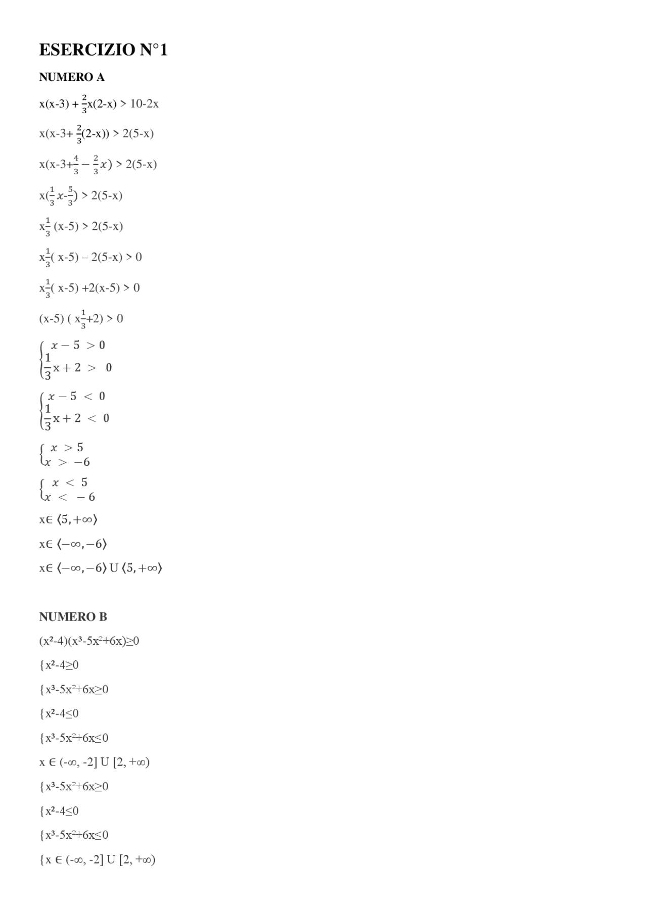 Elaborato Analisi Matematica I Ingegneria Gestionale Docsity