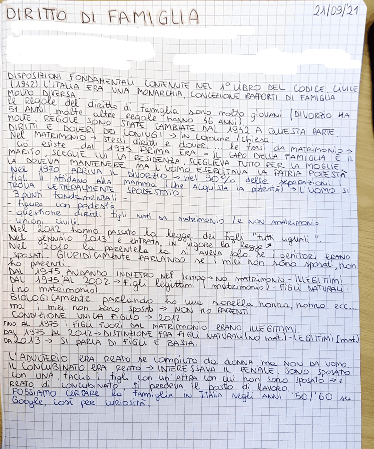 Appunti Prima Lezione Diritto Di Famiglia Docsity