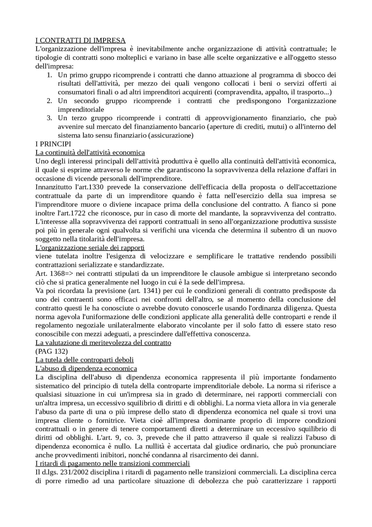 Contratti Diritto Commerciale Docsity