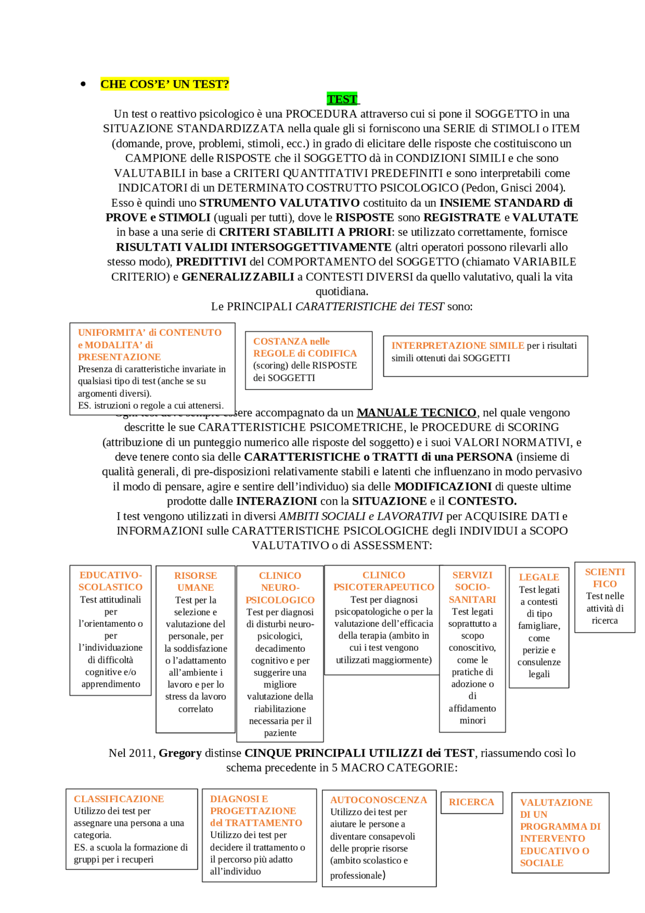 Appunti Metodi E Tecniche Dei Test Docsity