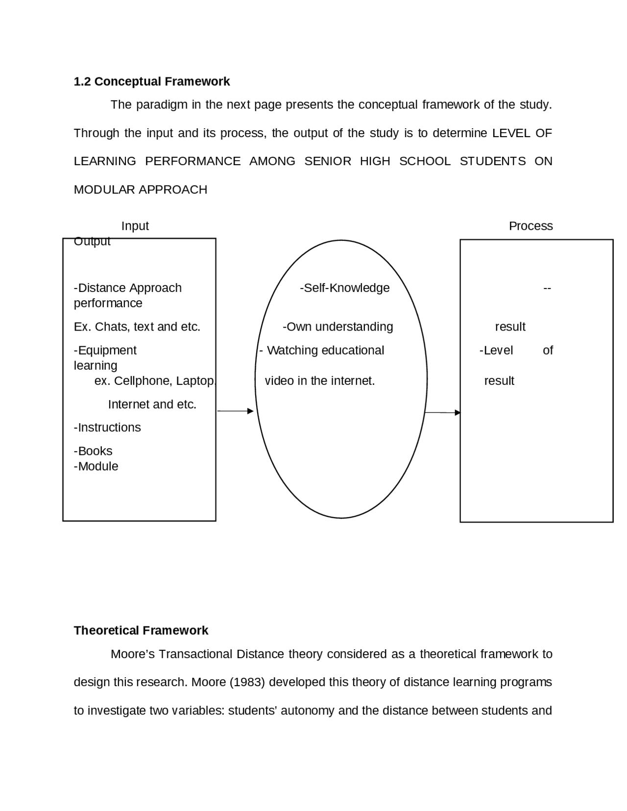 Conceptual Framework Thesis Mathematics Docsity
