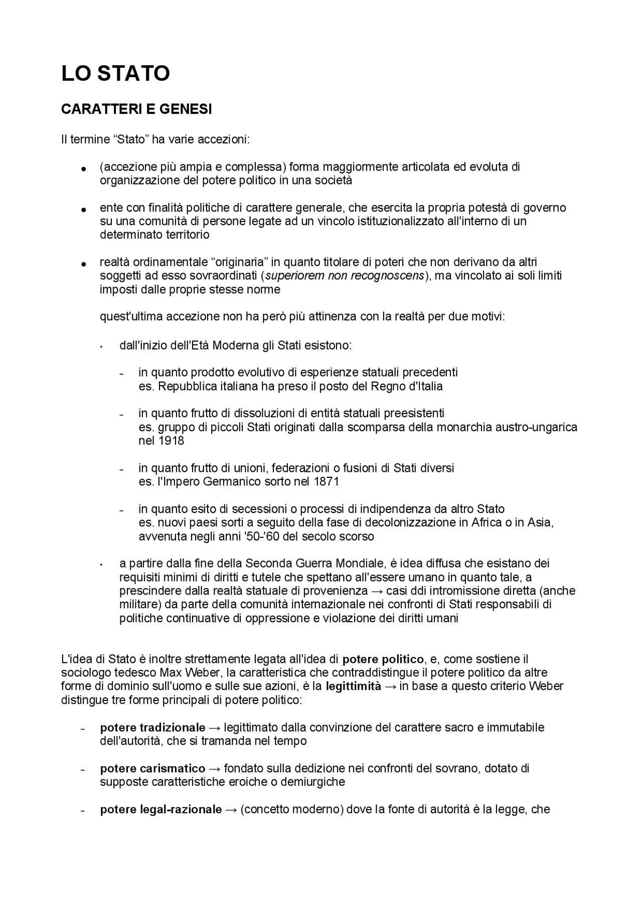 Lo Stato e i suoi elementi costitutivi, forme di Stato e forme di ...