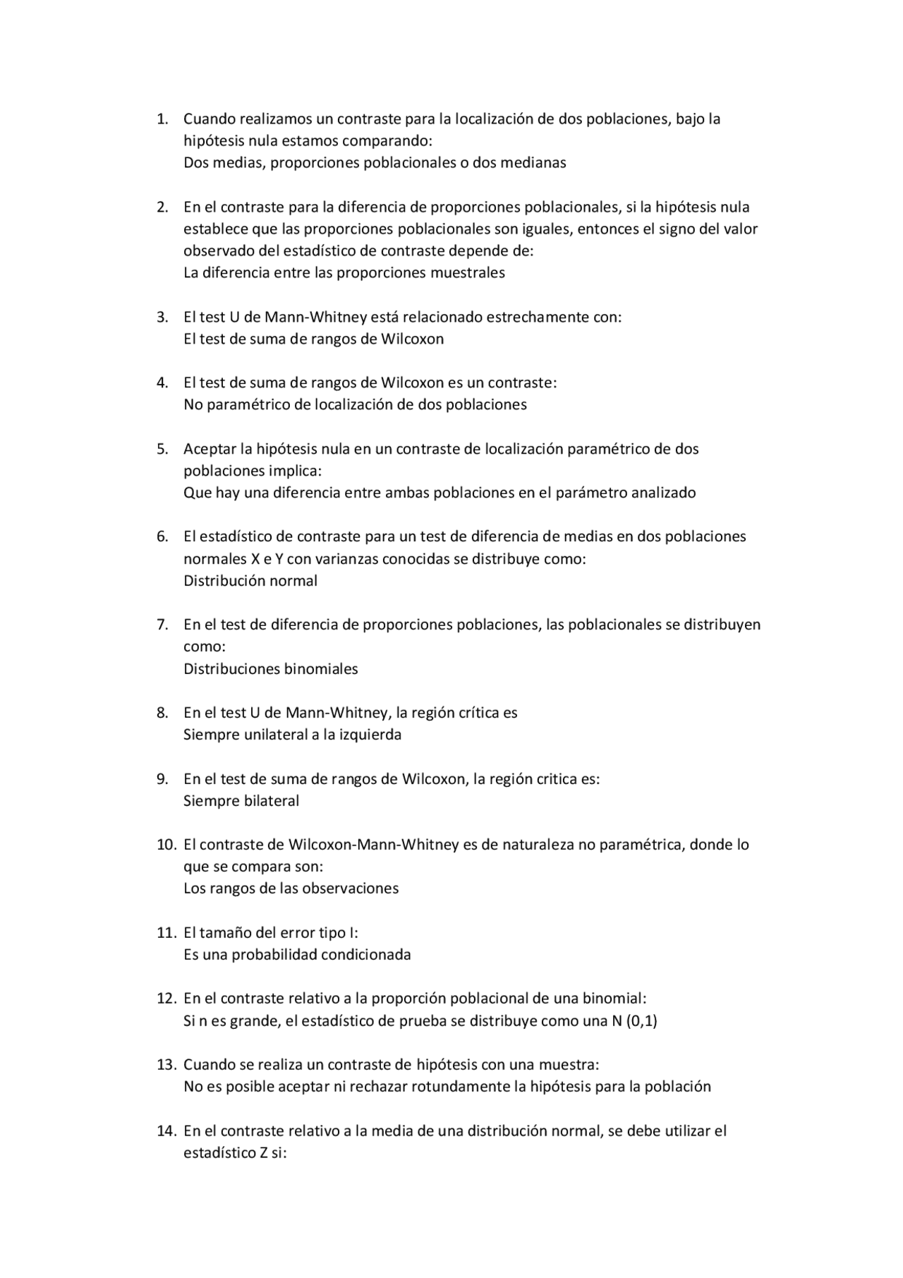 Tests Resueltos De Econometría 1 Docsity