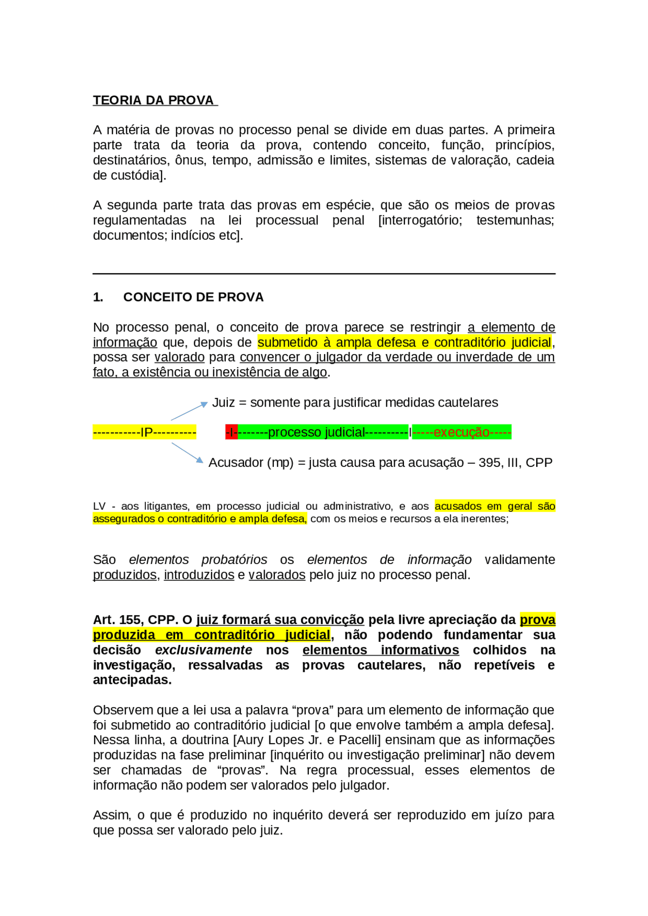 Direito Processual Penal Resumo Notas De Aula Direito Processual