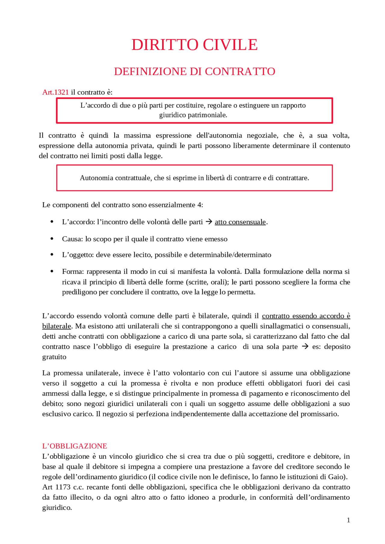 Riassunto Diritto Civile Docsity
