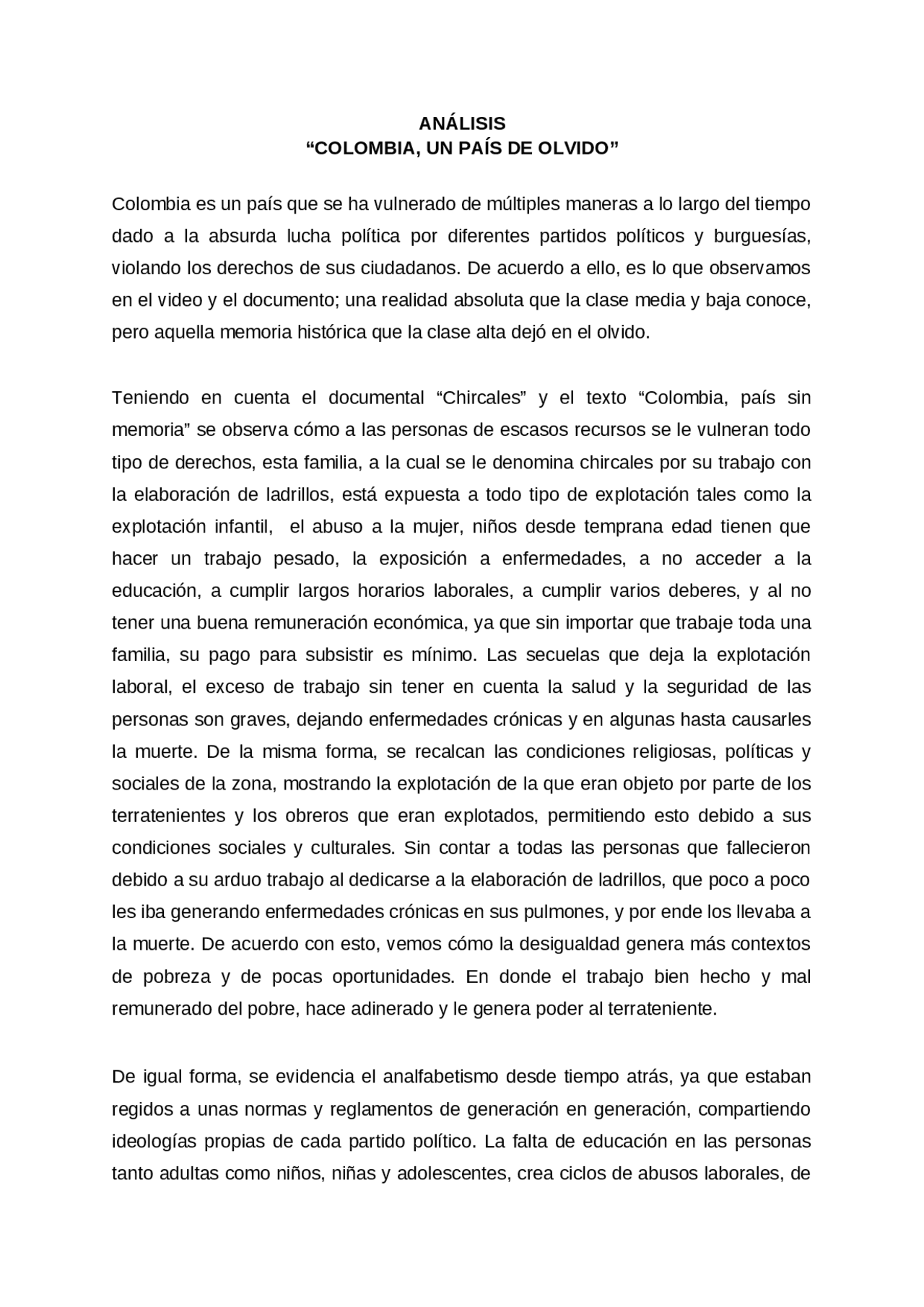 Chircales colombia chircles colombia - Docsity