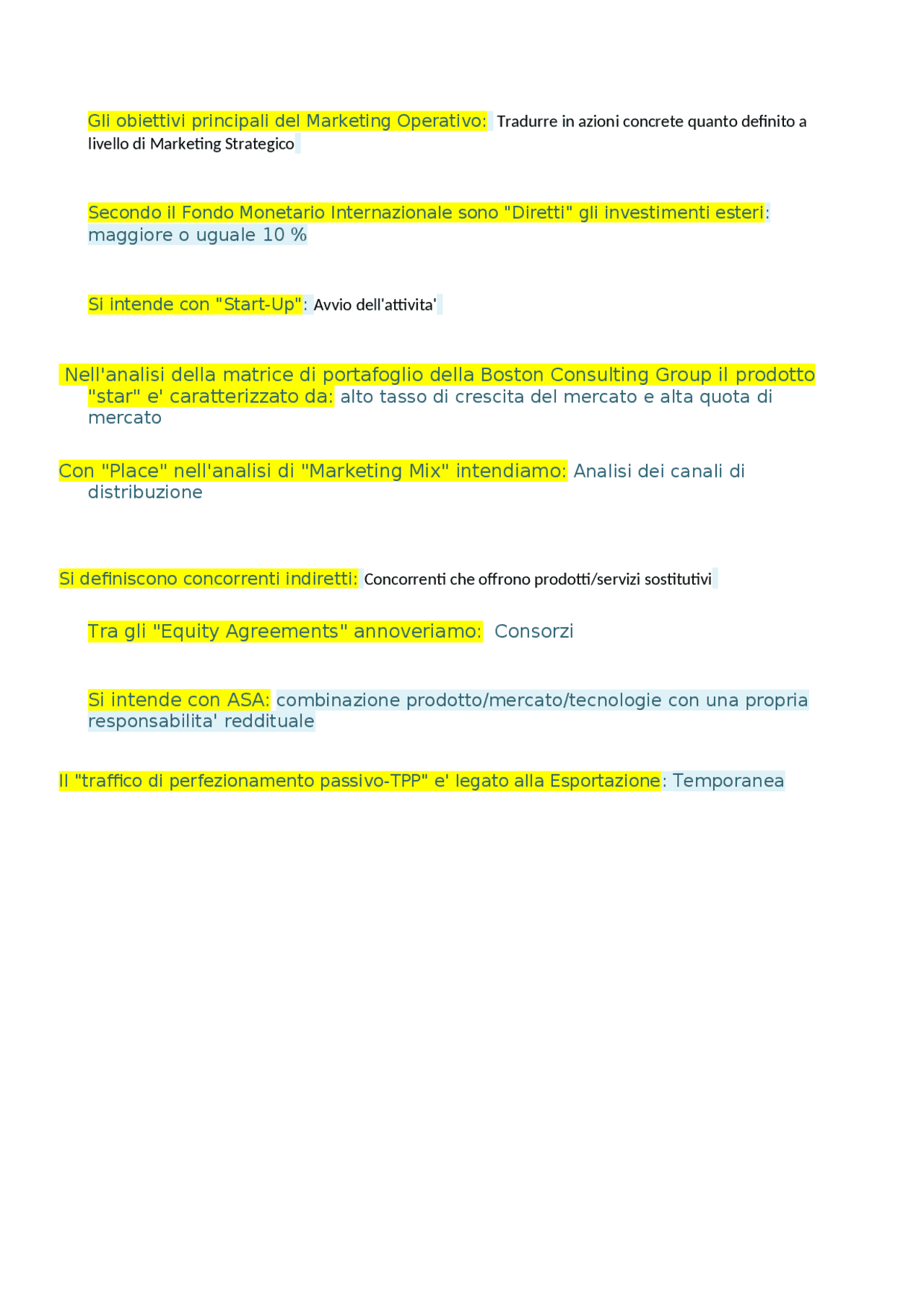 Prove Desame Master Marcom Docsity