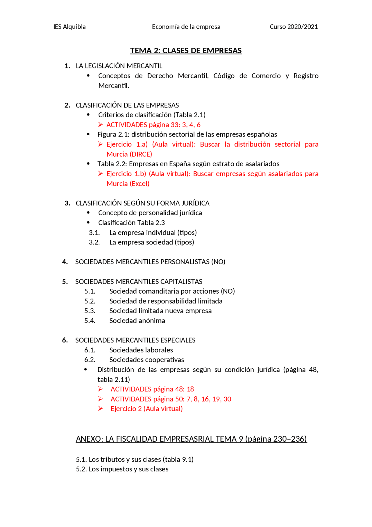 Impuestos de la empresa - Docsity