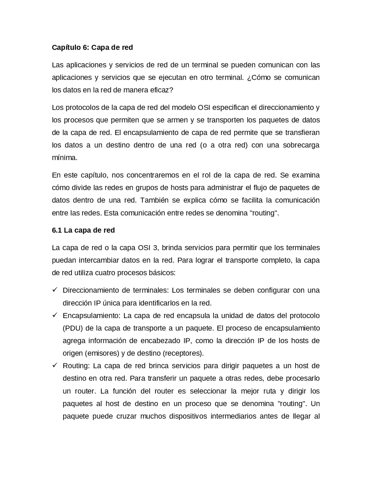 Capítulo 6 Capa De Red Resúmenes De Redes De Área Local Docsity
