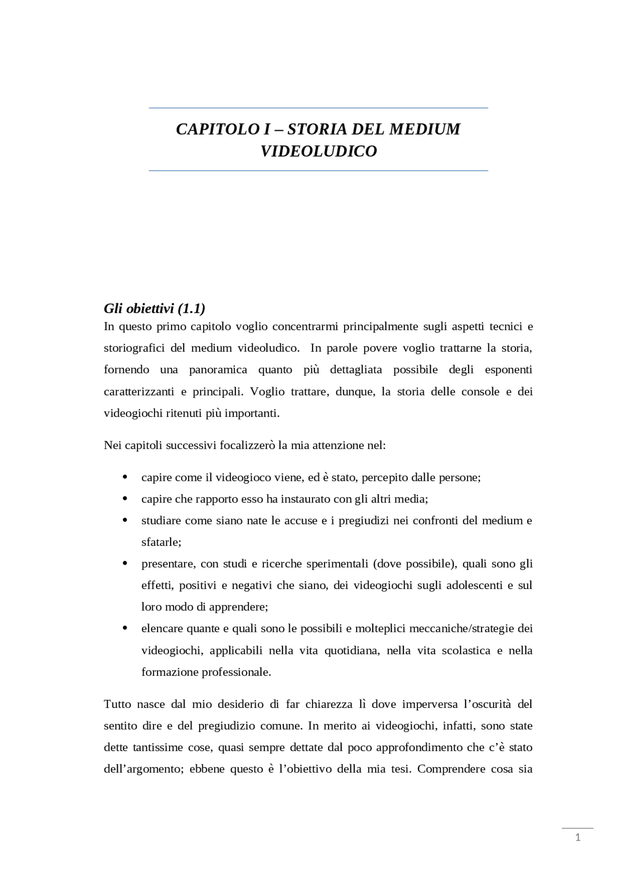 Capitolo I (Tesi C. Lopez) - Storia dei videogiochi - Docsity