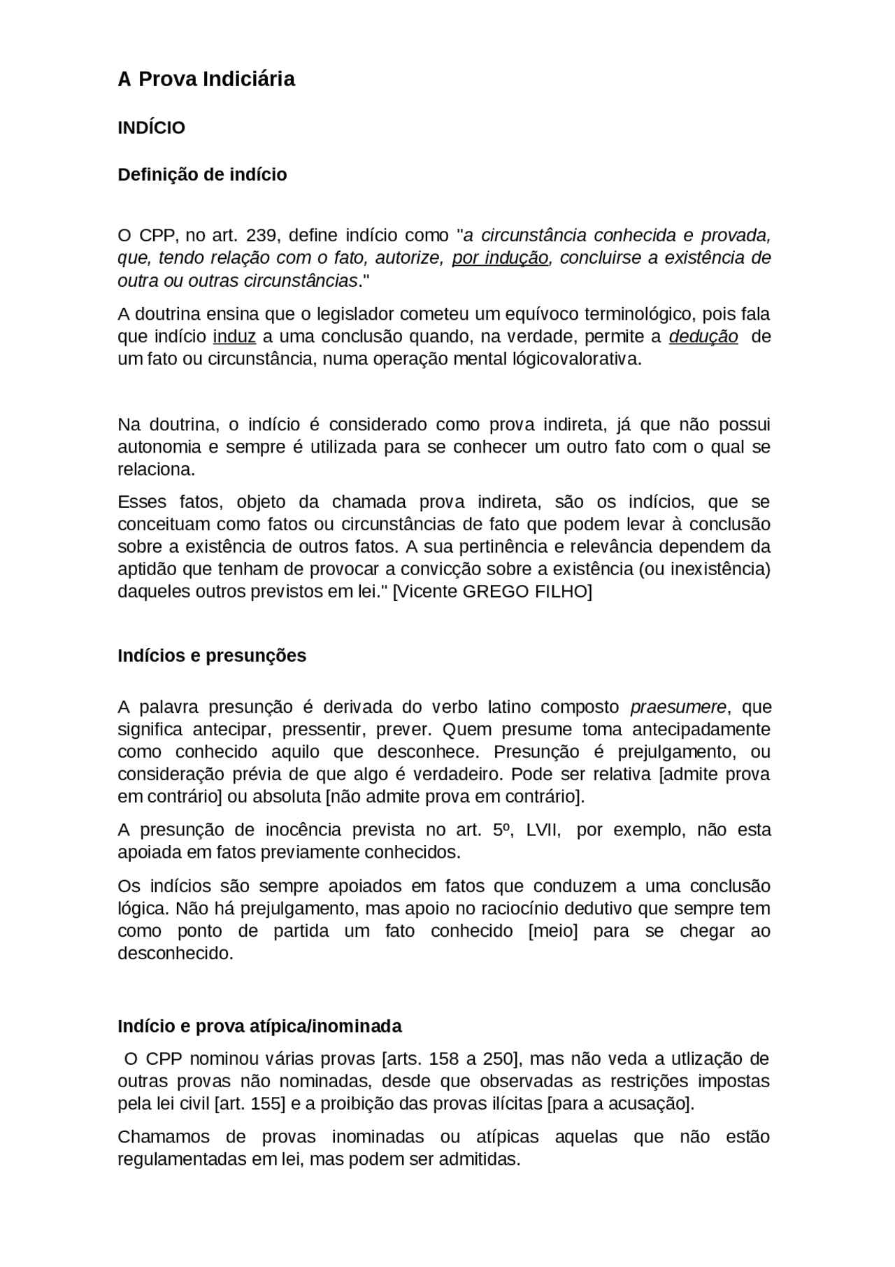 Direito Processual Penal Resumo Notas De Aula Direito Processual