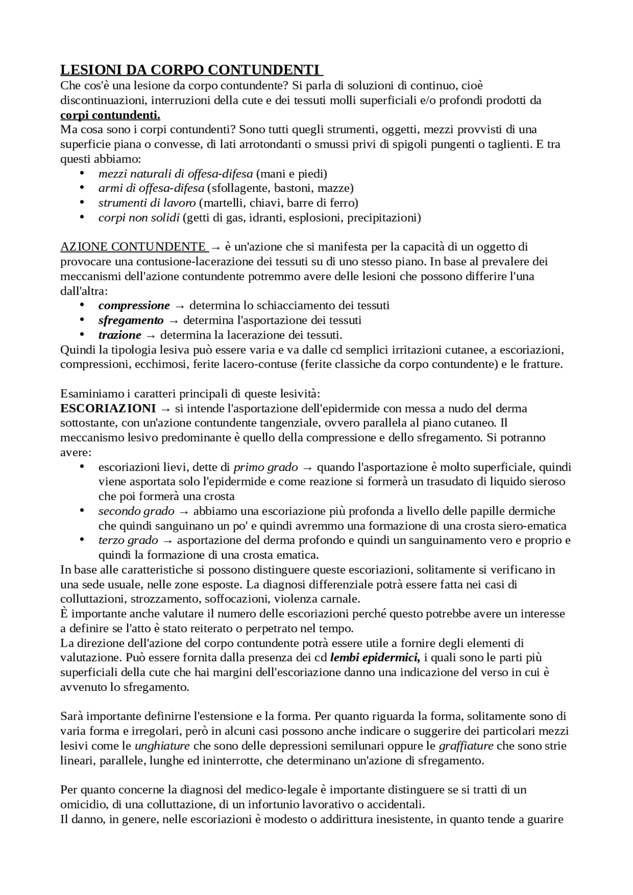 Vari Tipi Di Lesione Docsity