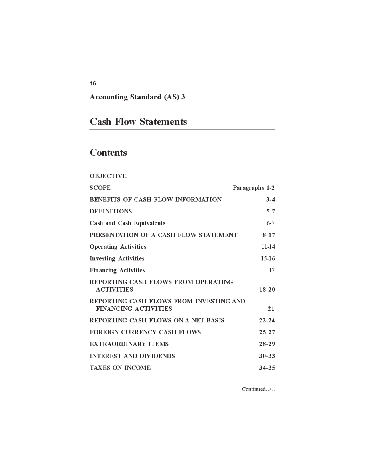 Accounting Cash Flow Statement Docsity