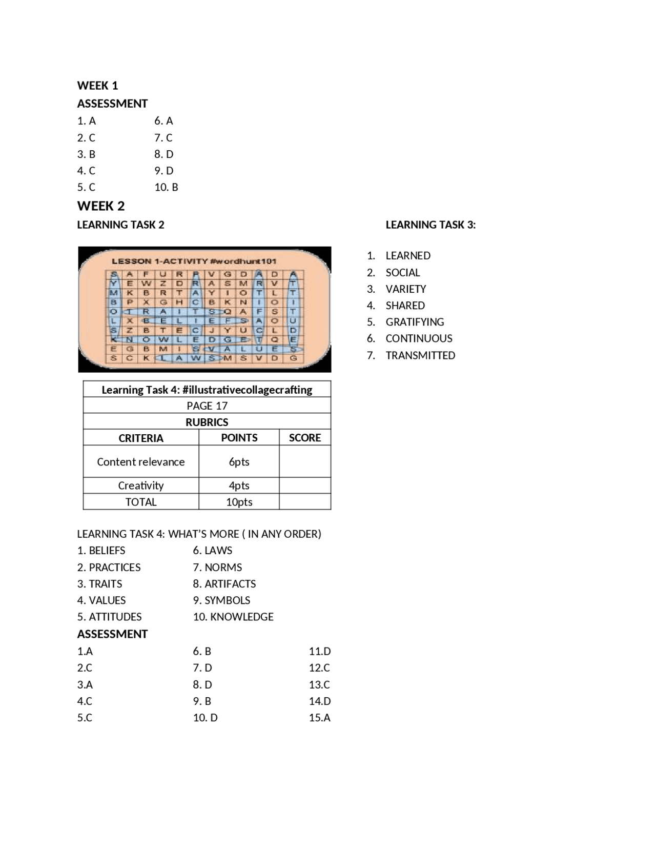 Assignment Quiz Lecture Docsity