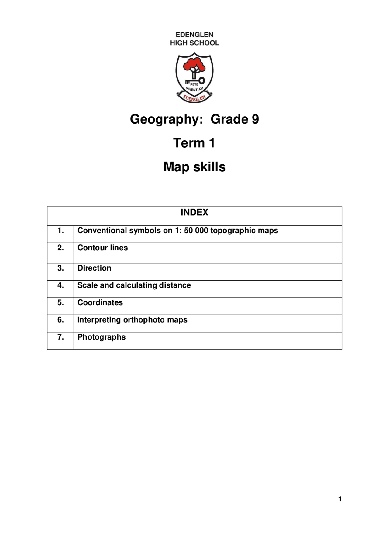 Grade 9 map work manual - Docsity
