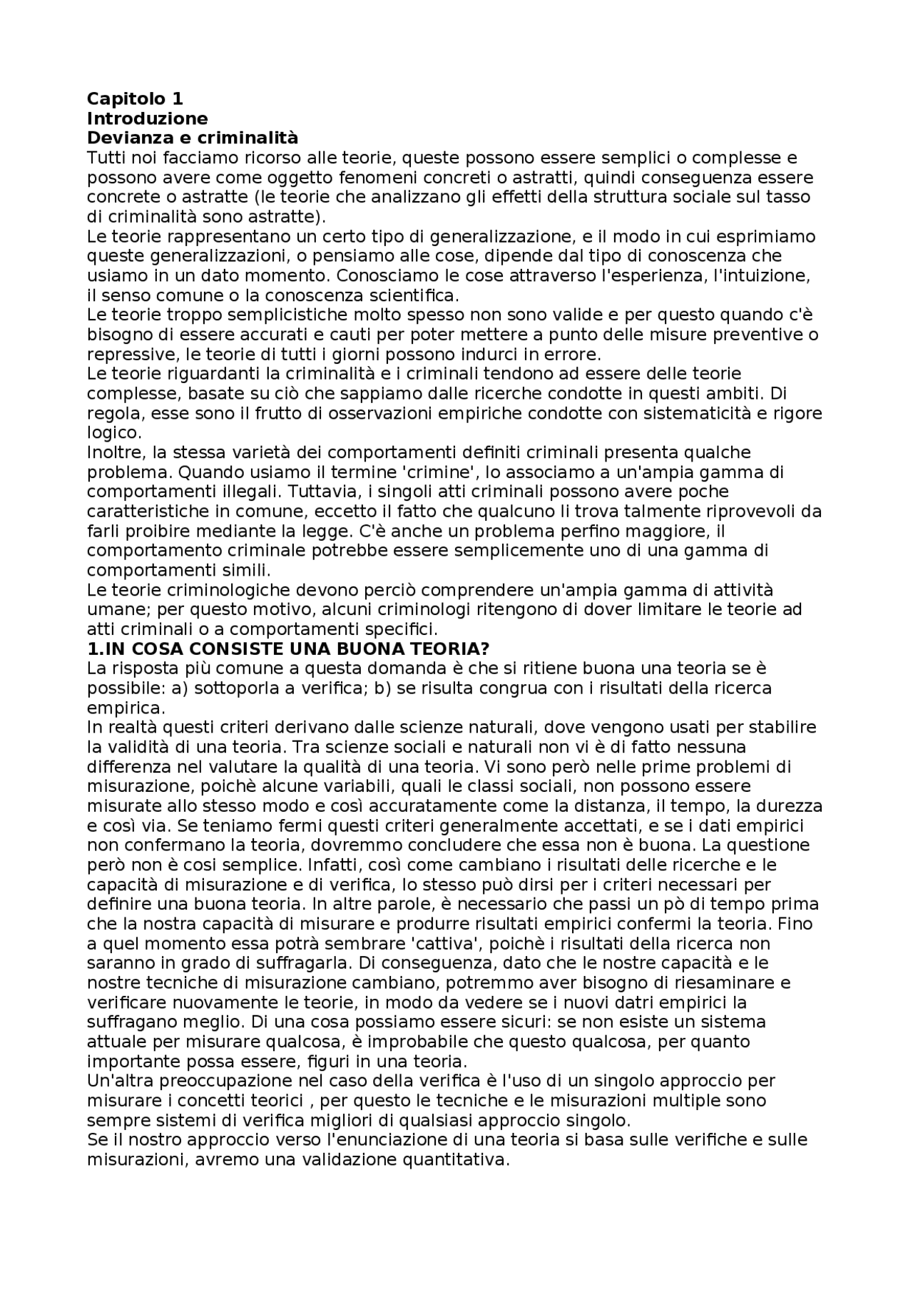 Riassunto Libro Devianza E Criminalità Docsity