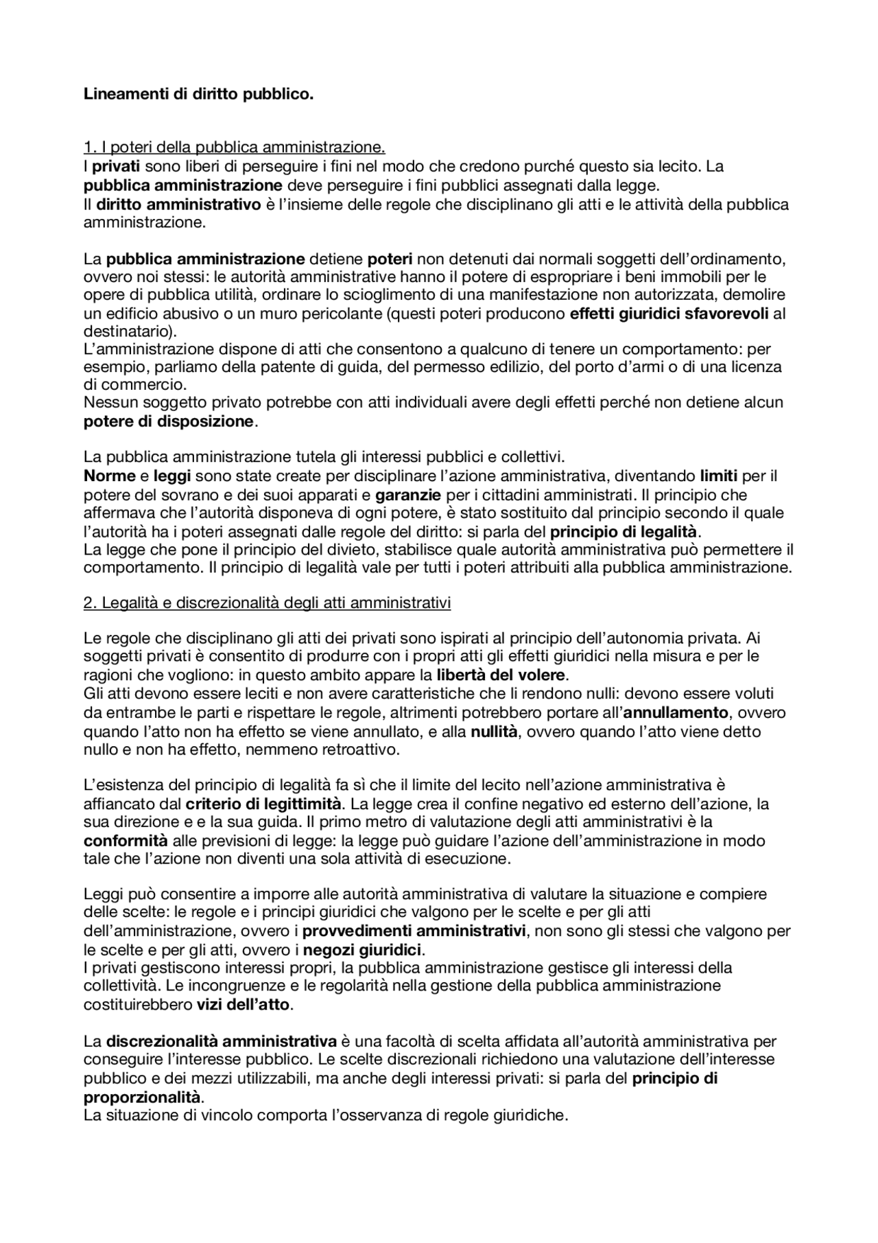 Lineamenti Di Diritto Pubblico Docsity