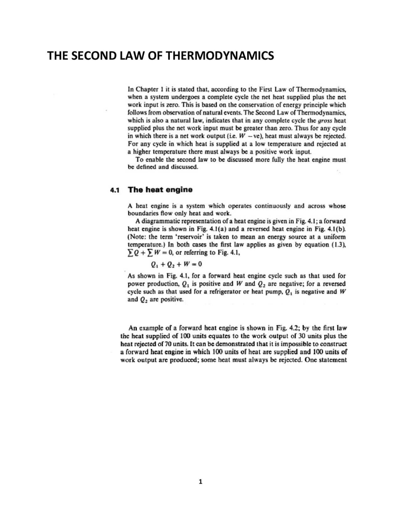 Second Law Of Thermodynamics Docsity