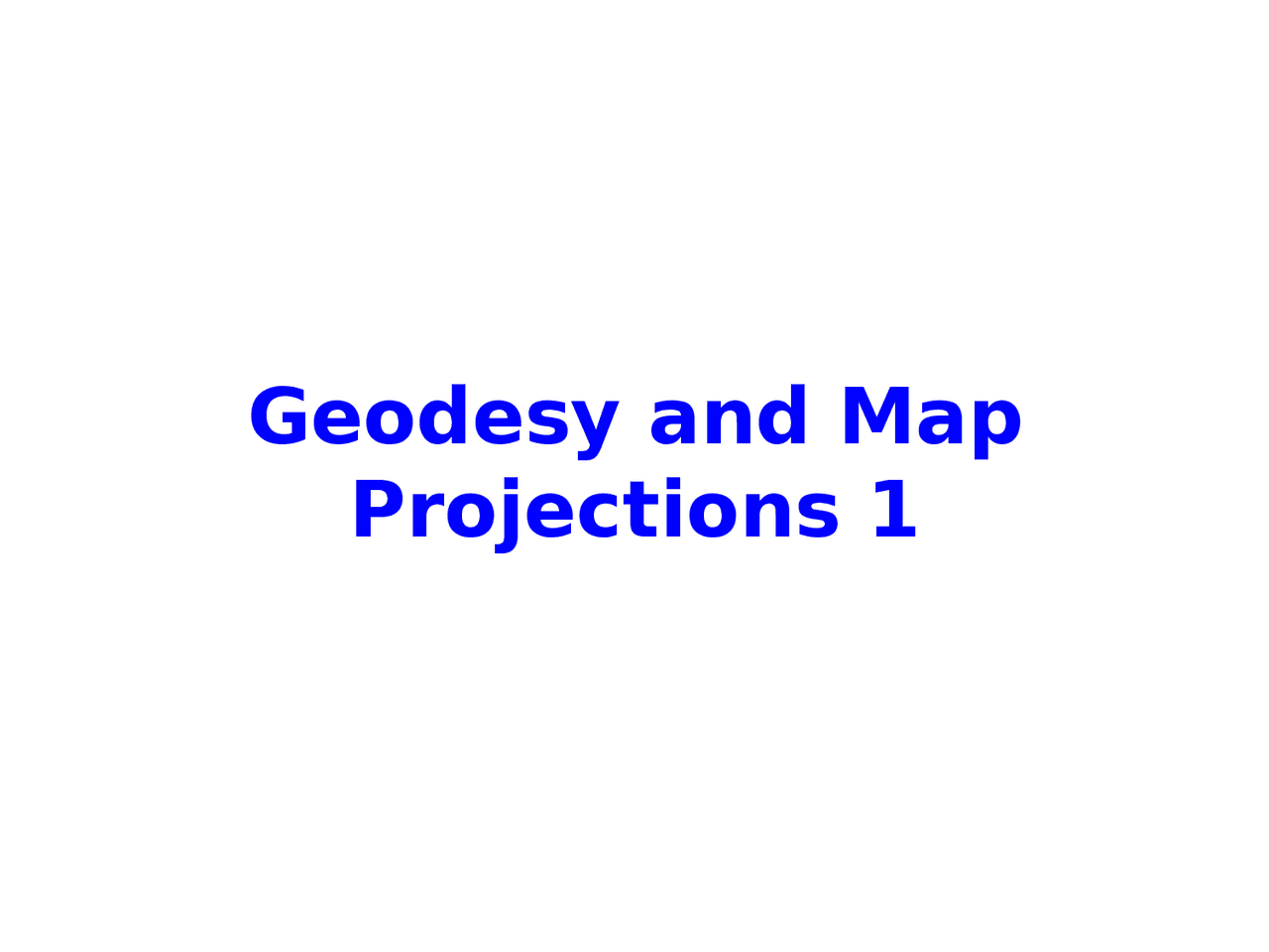 Geodesy And Map Projections Docsity