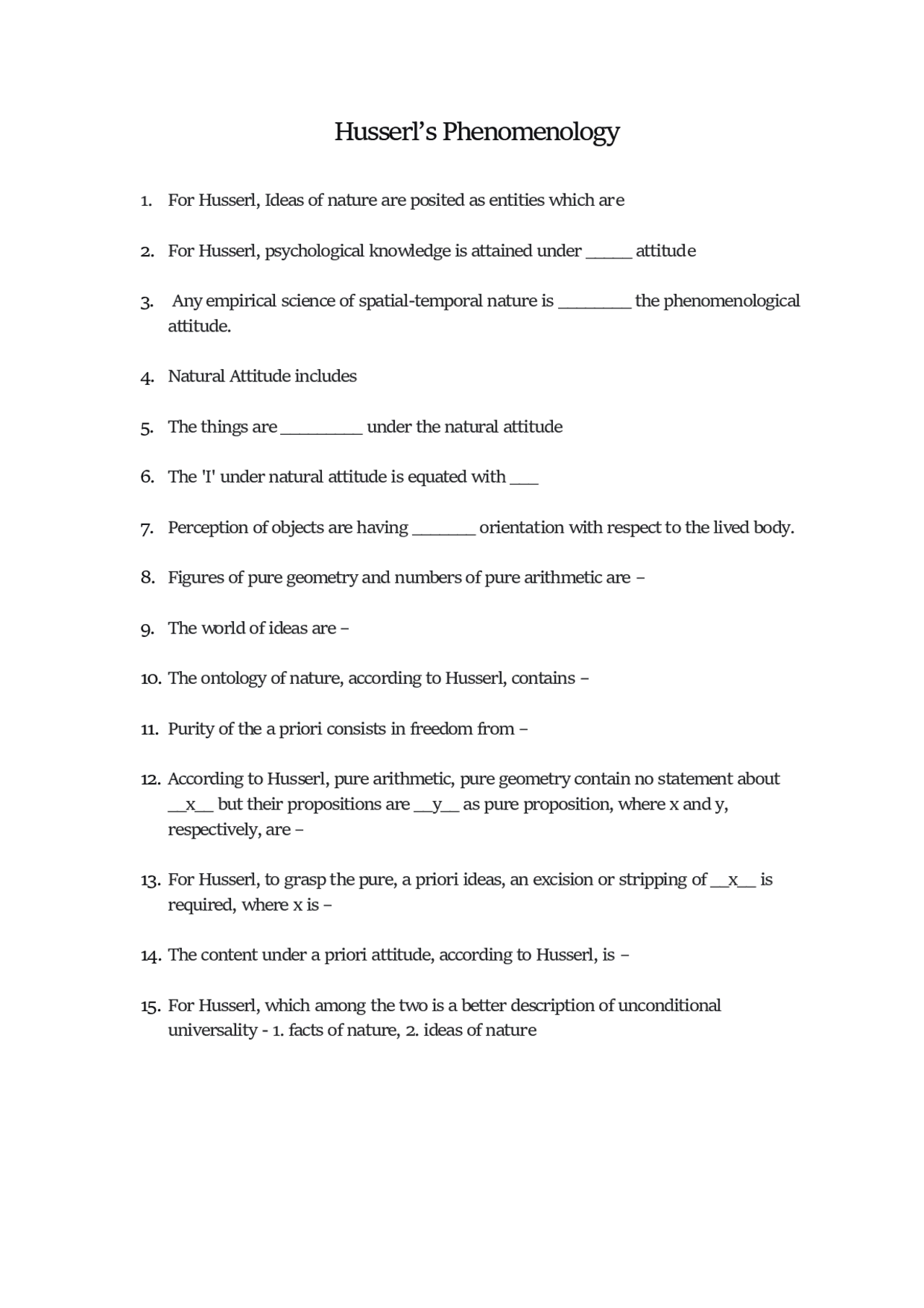 Continental Philosophy Internal Assessment Docsity