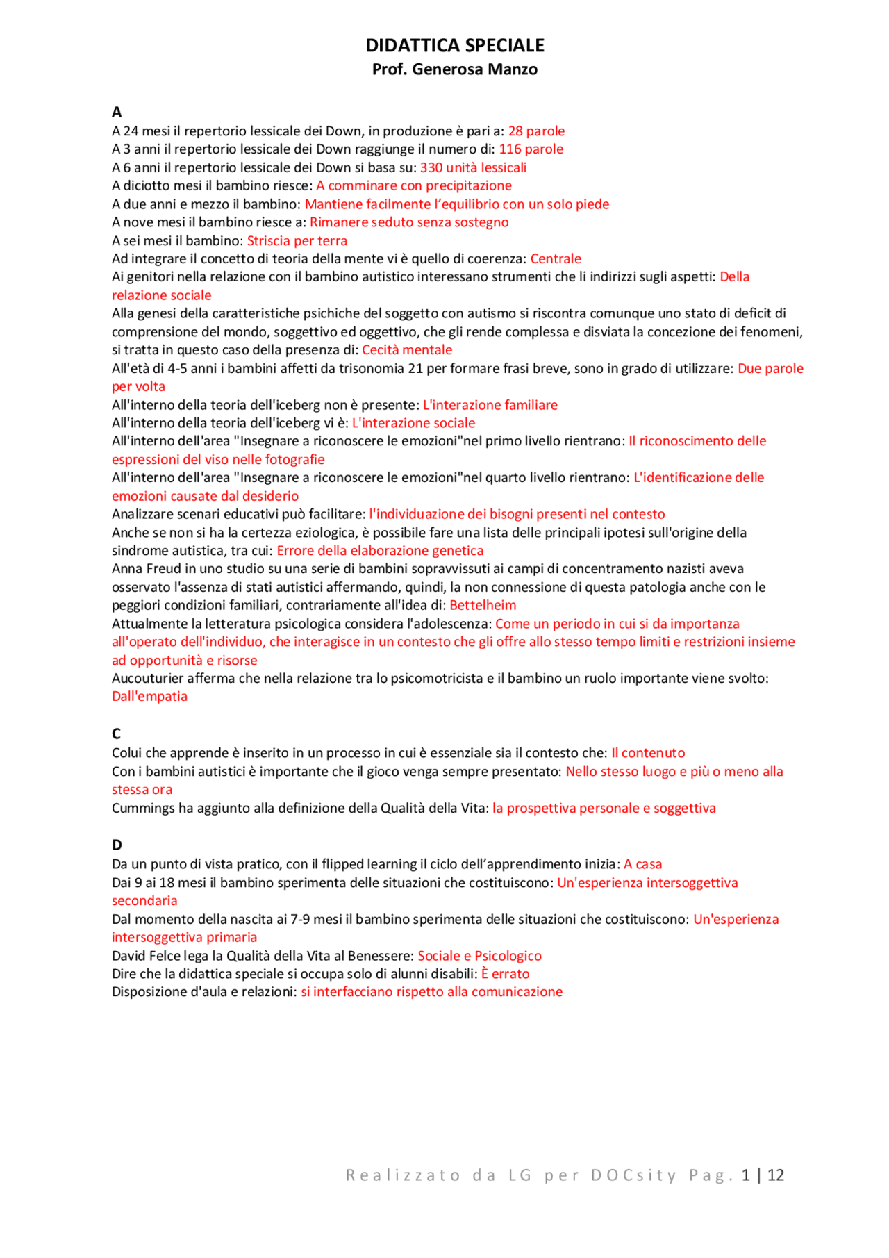 Test Preparazione Esame Docsity