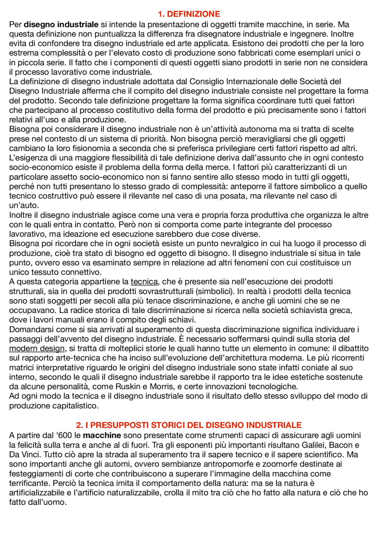 Riassunto Disegno Industriale Un Riesame Maldonado Docsity