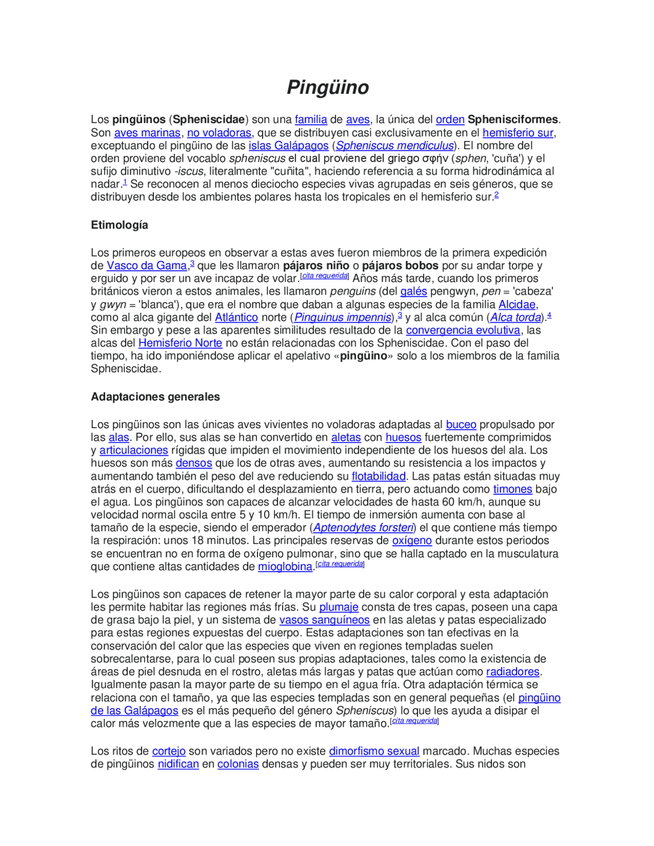 LOS PINGUINOS ___________________-_ - Docsity