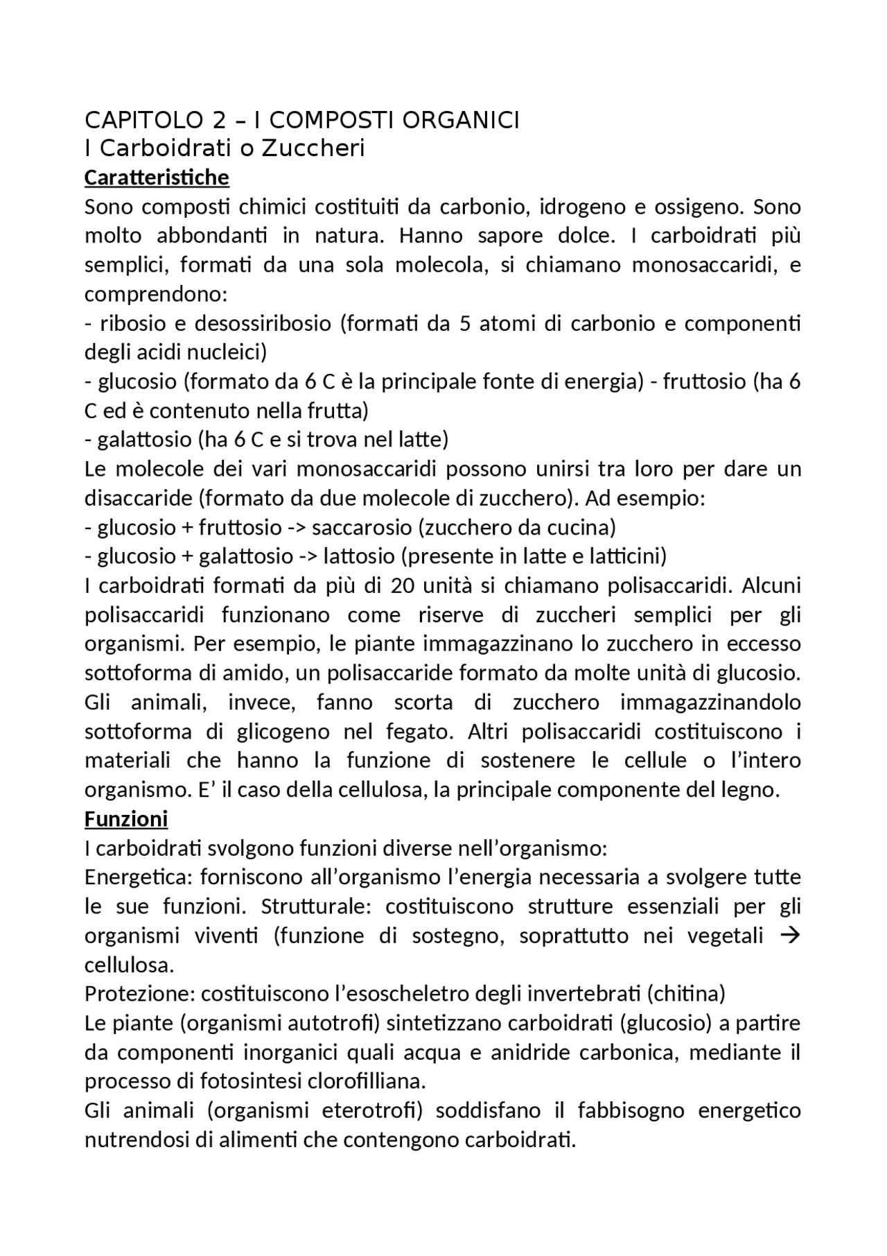 Capitolo 1 La Cellula Docsity