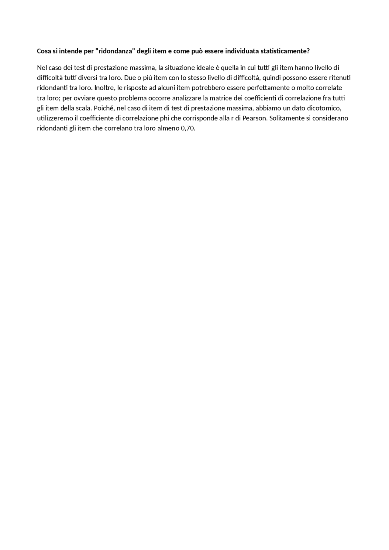 Teorie E Tecniche Dei Test B Docsity