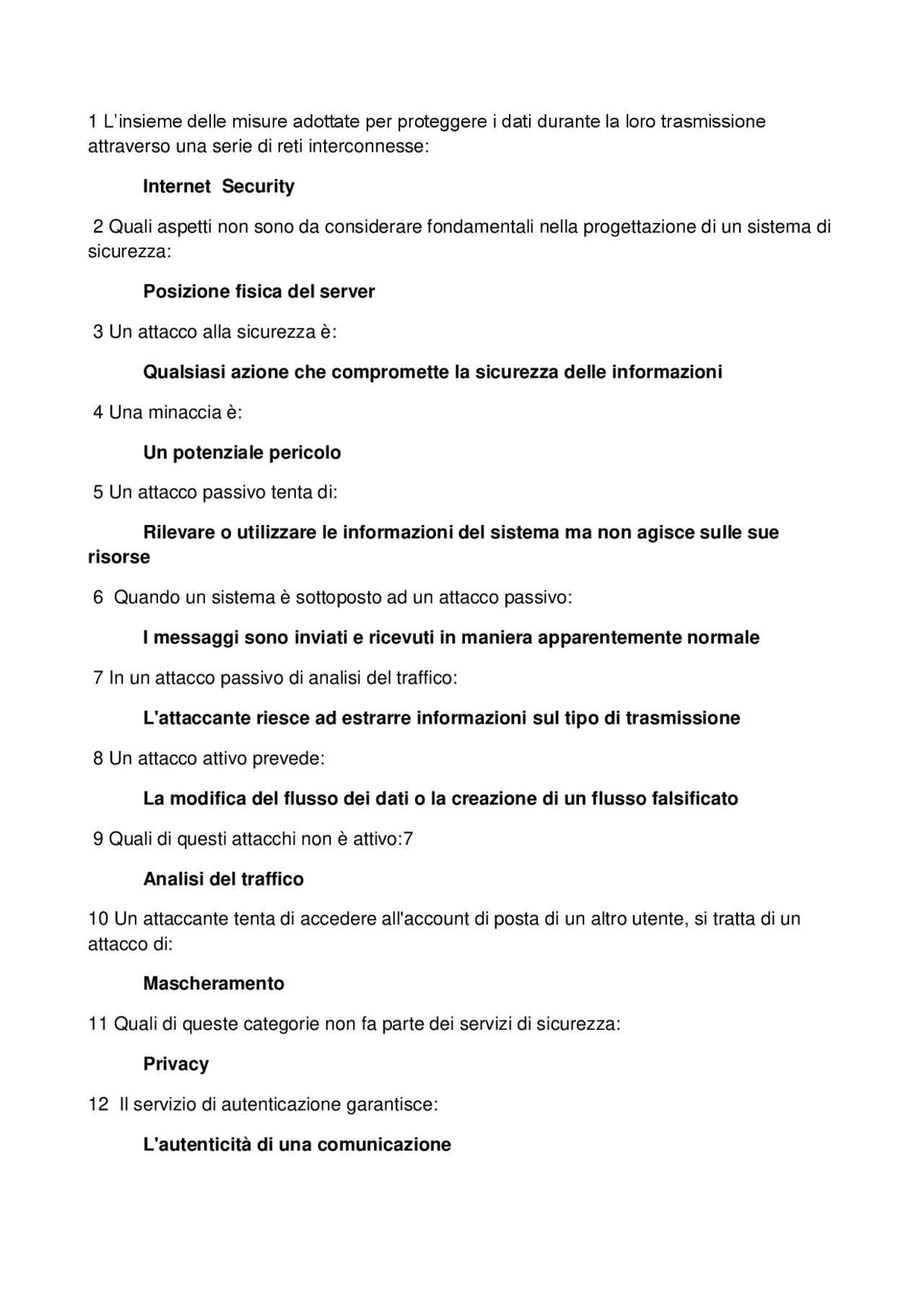 Sicurezza Informatica Banca Dati 3 Docsity