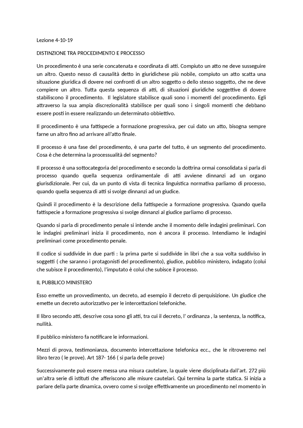 Procedimento E Processo Docsity