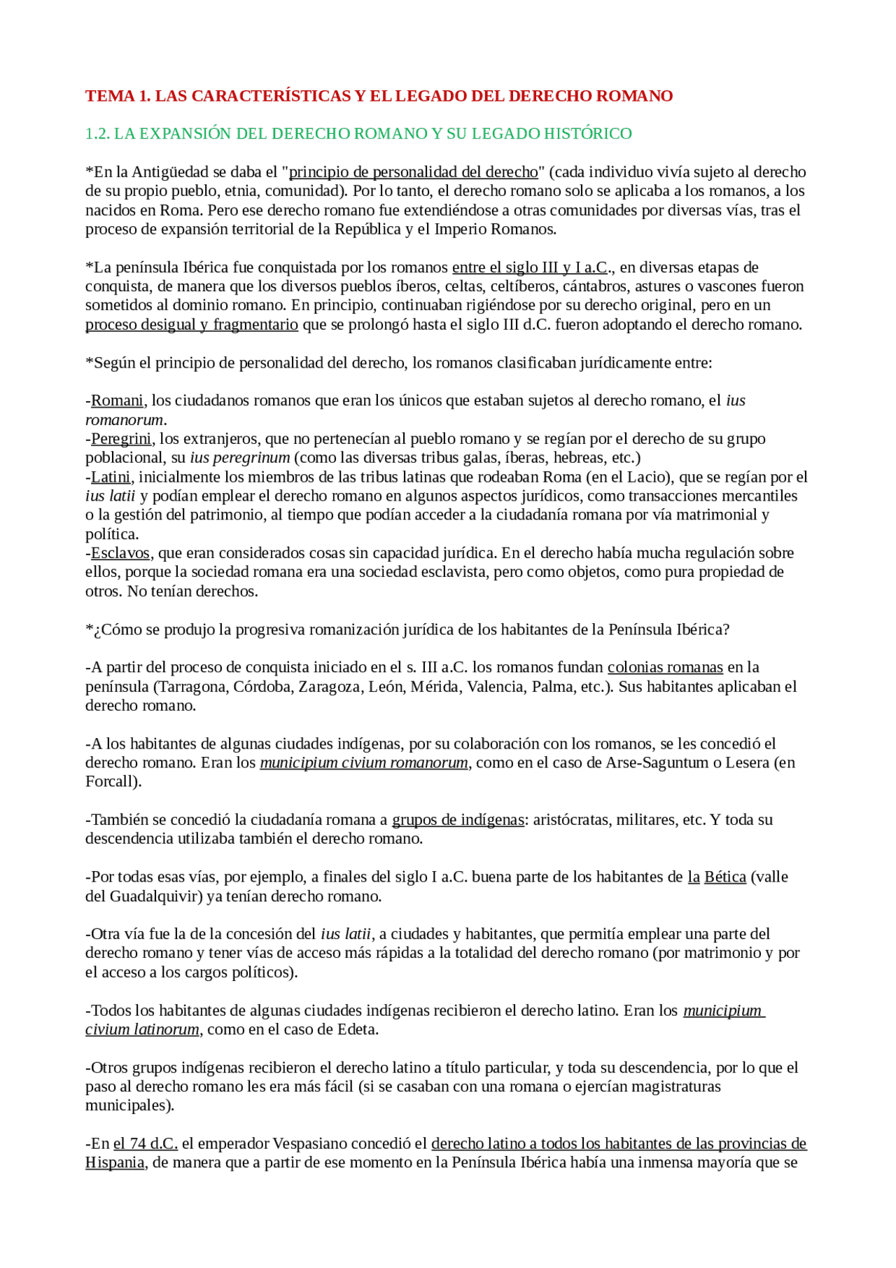 Tema1 De Historia Del Derecho Docsity