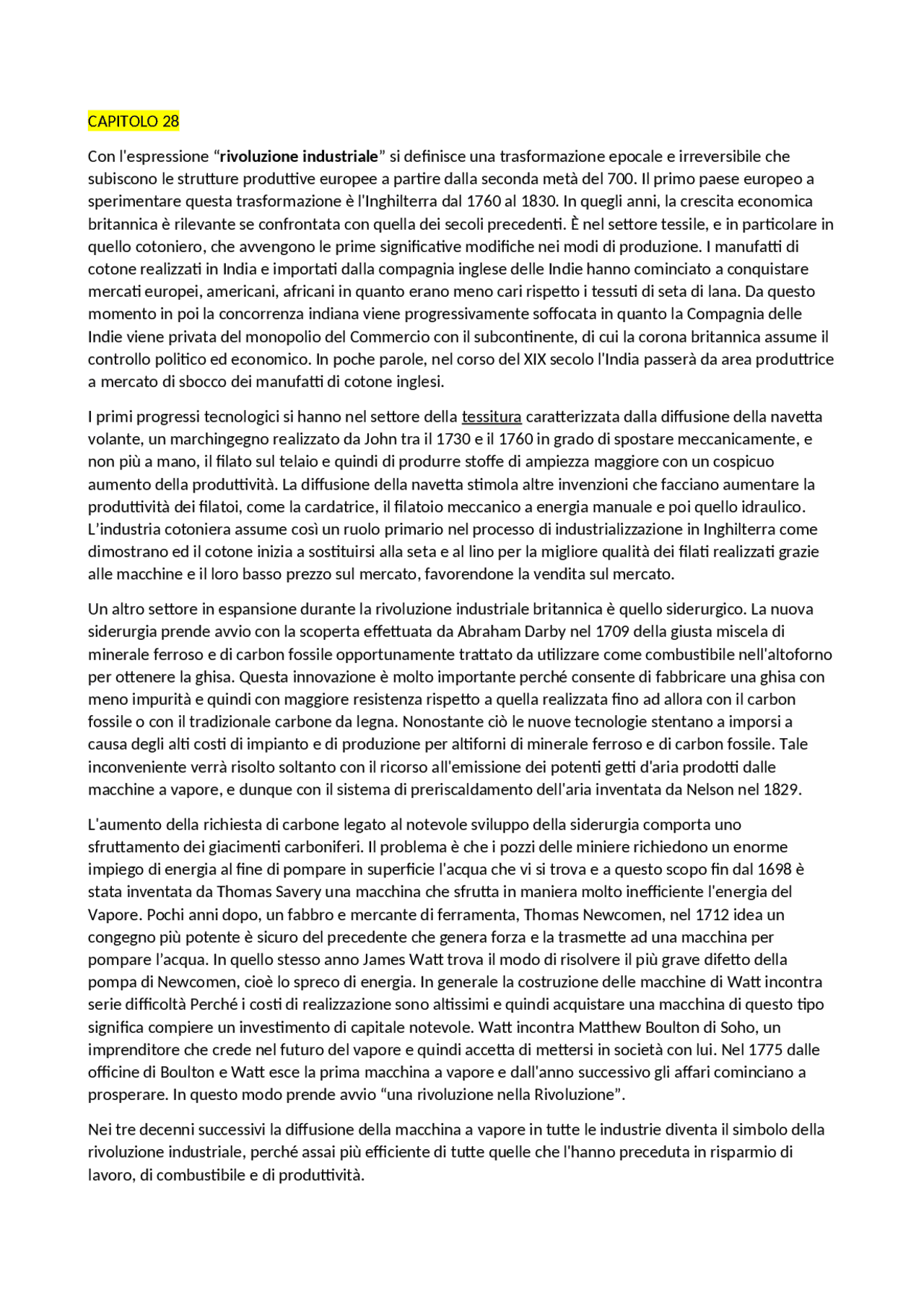 Riassunto Del Capitolo 28 Docsity
