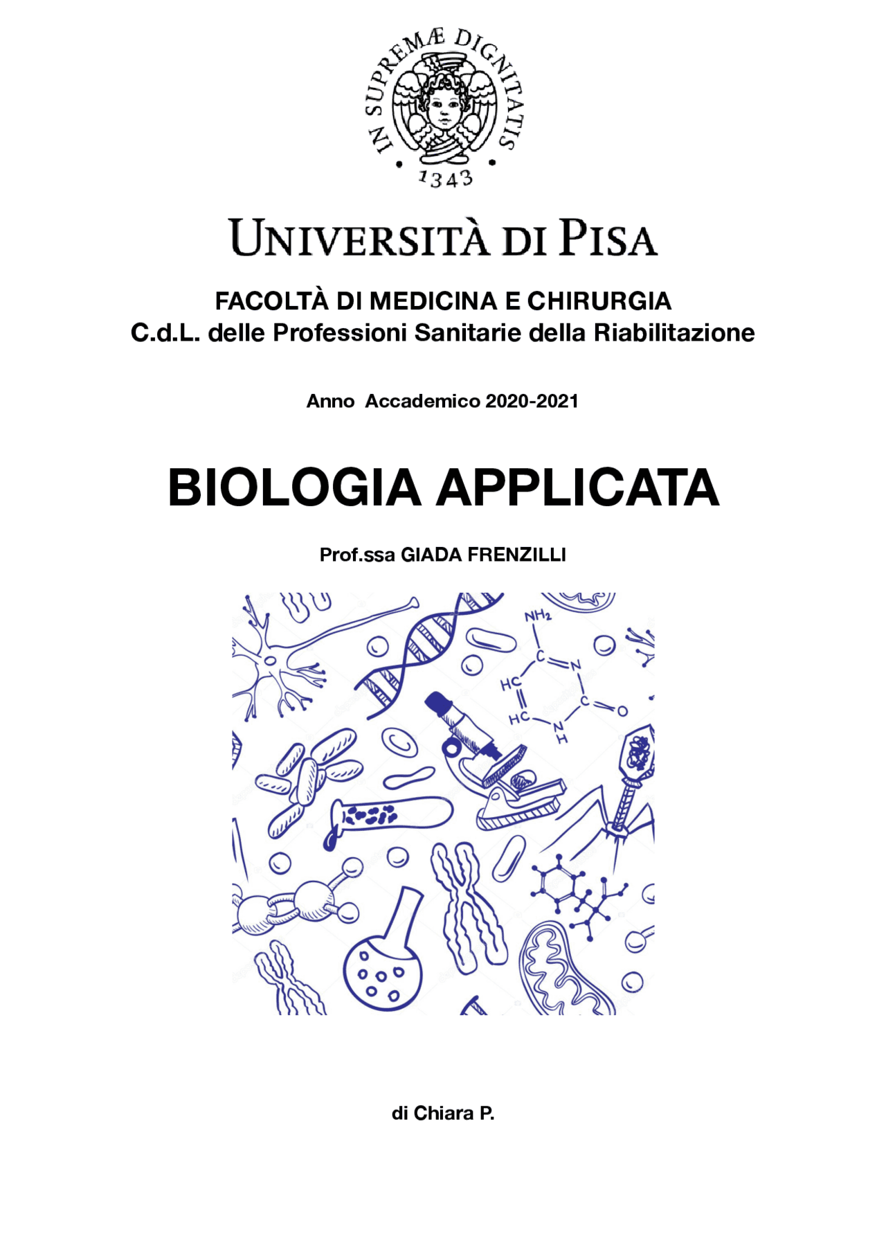 Appunti Biologia Applicata 1° Anno Appunti Di Biologia Applicata