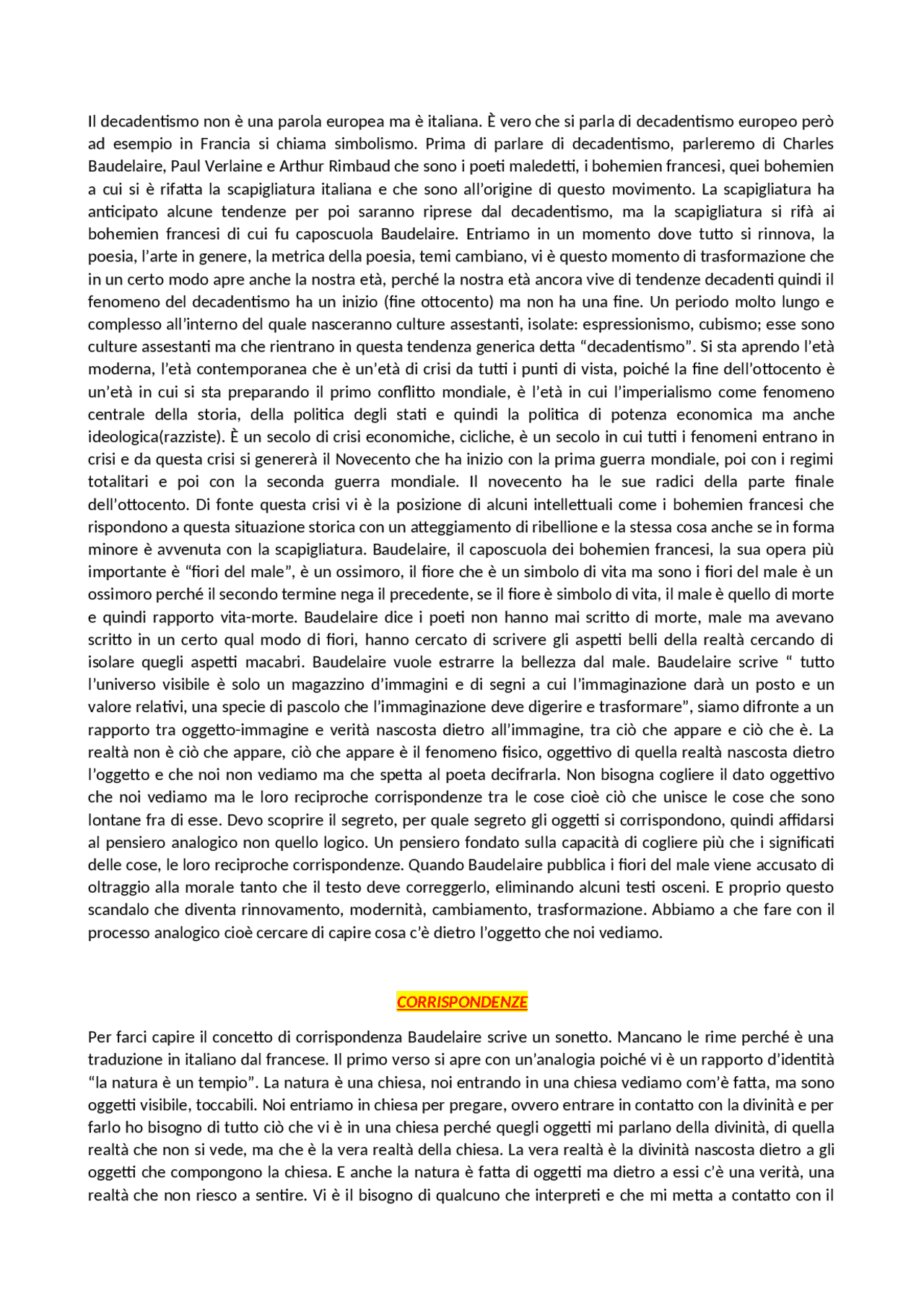 Dispense Di Italiano Docsity