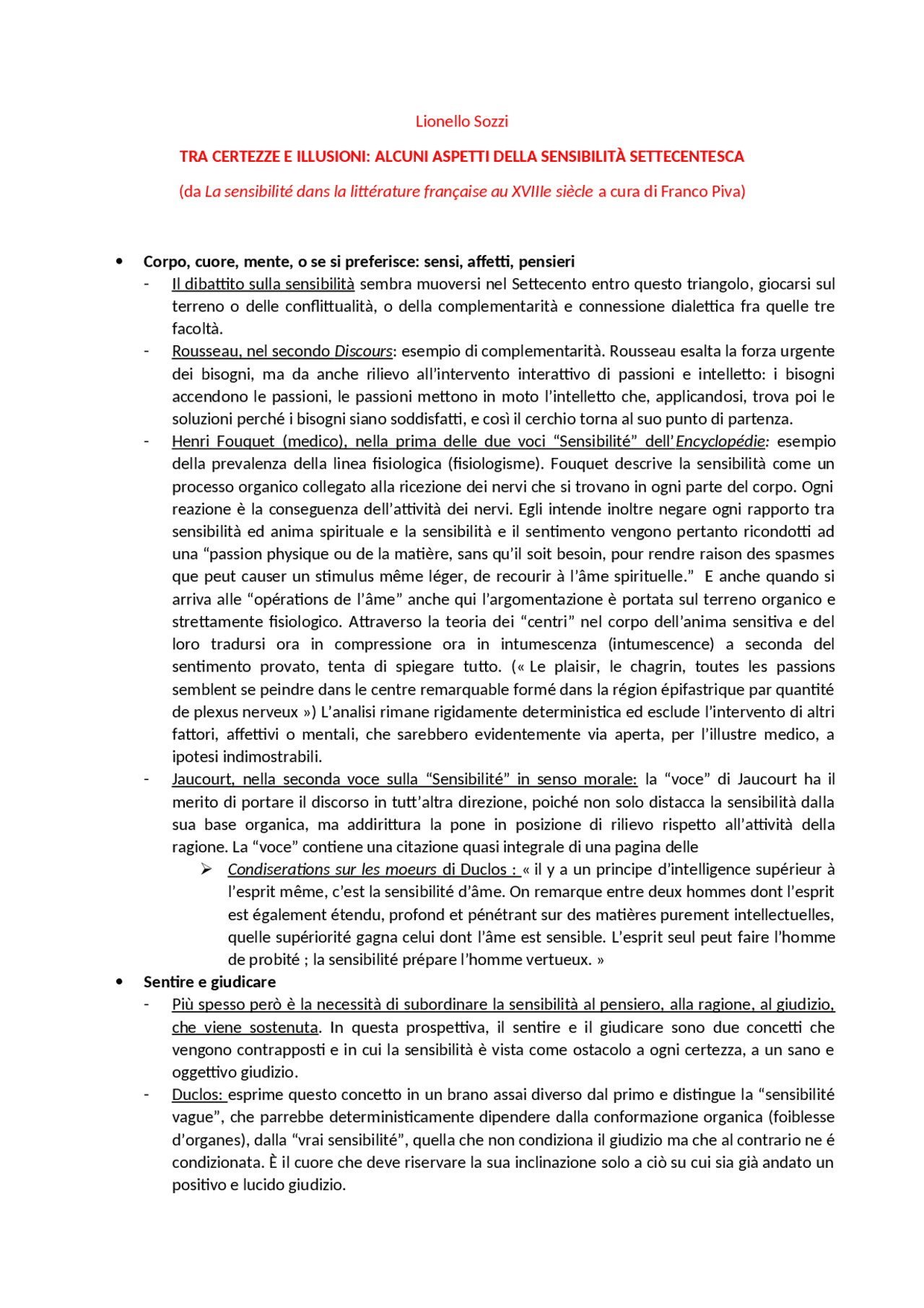 Riassunto De Tra Certezze E Illusioni Di Sozzi Docsity