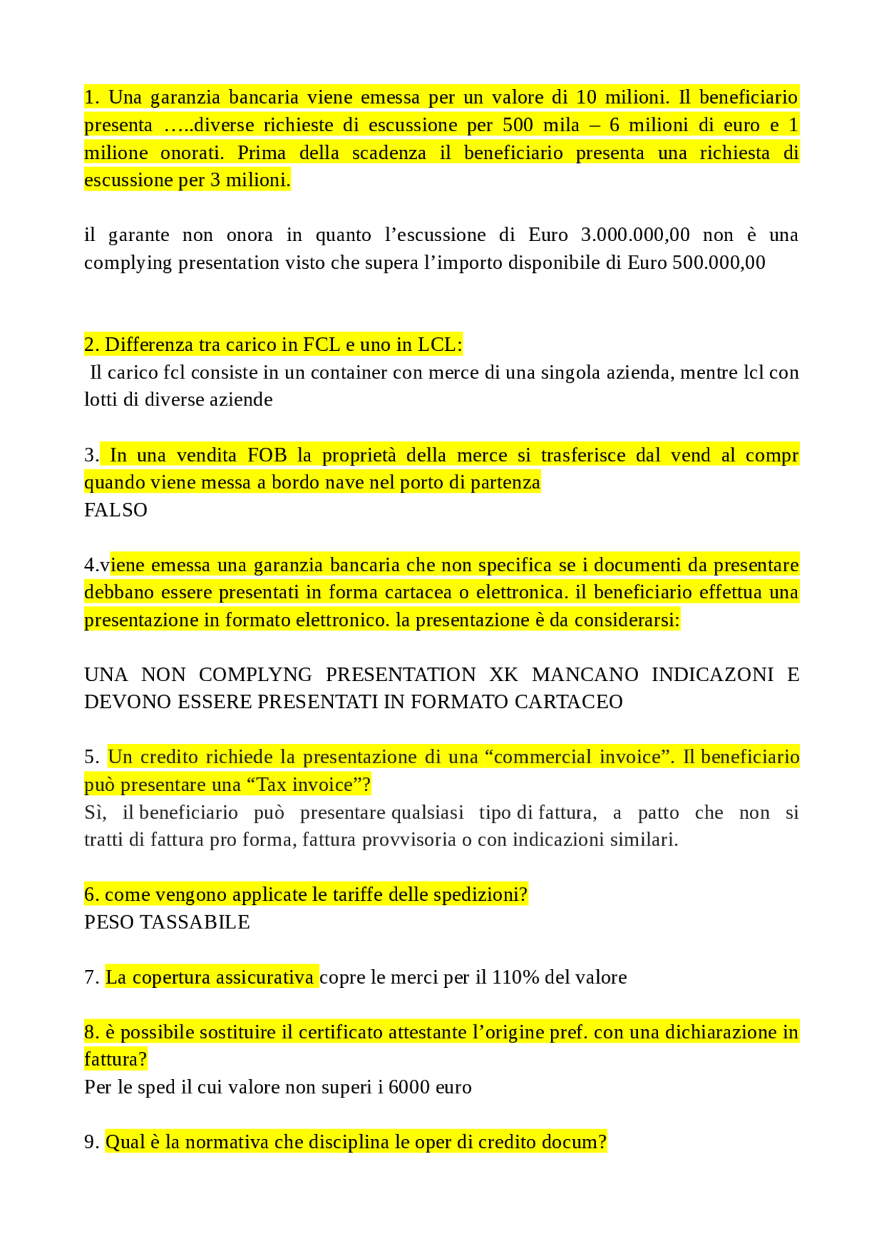 Domande Test Sezioni 1 2 Master Marcom Docsity